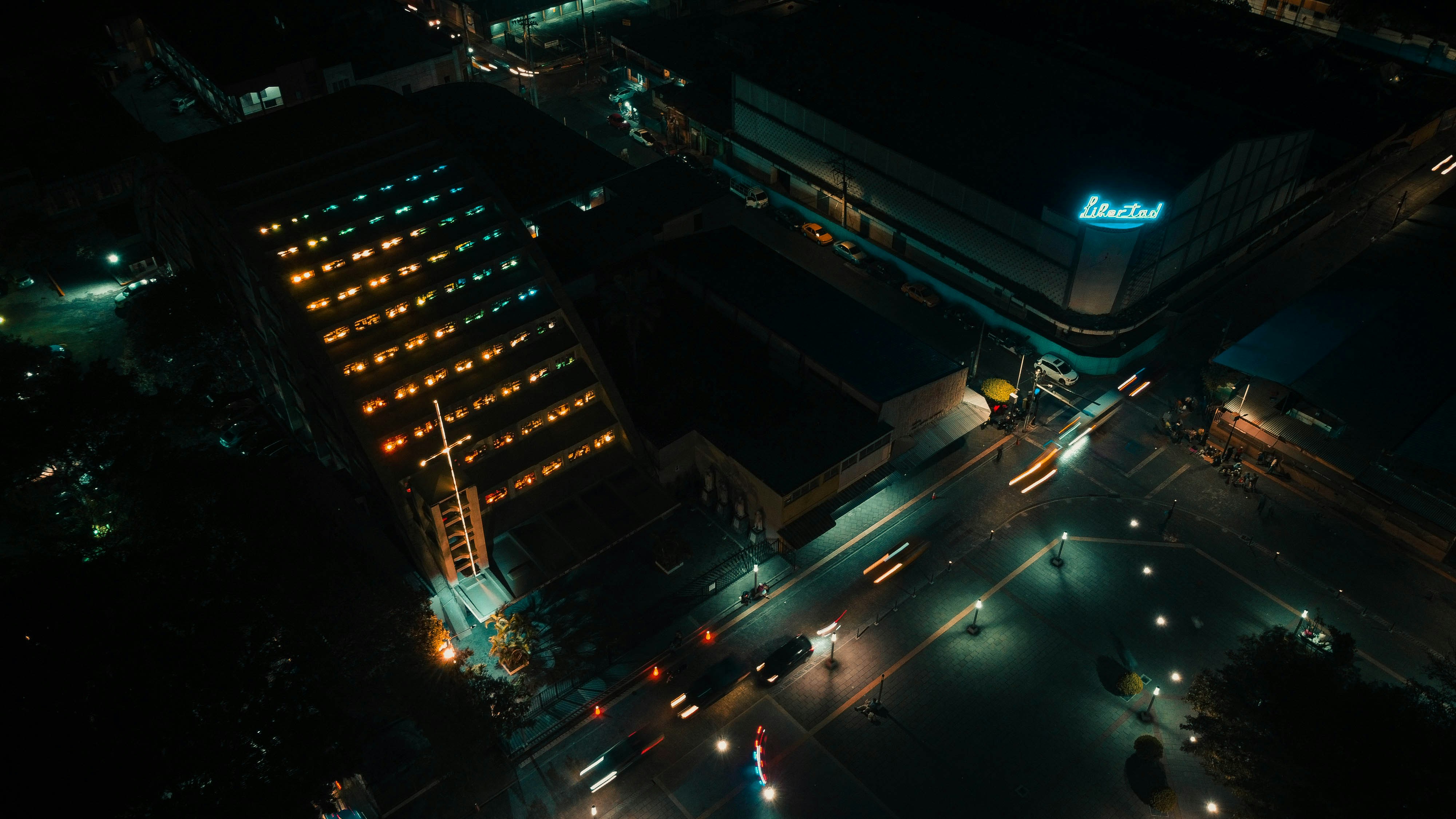 Night Overpass: Neon Veins of a Quiet Junction
