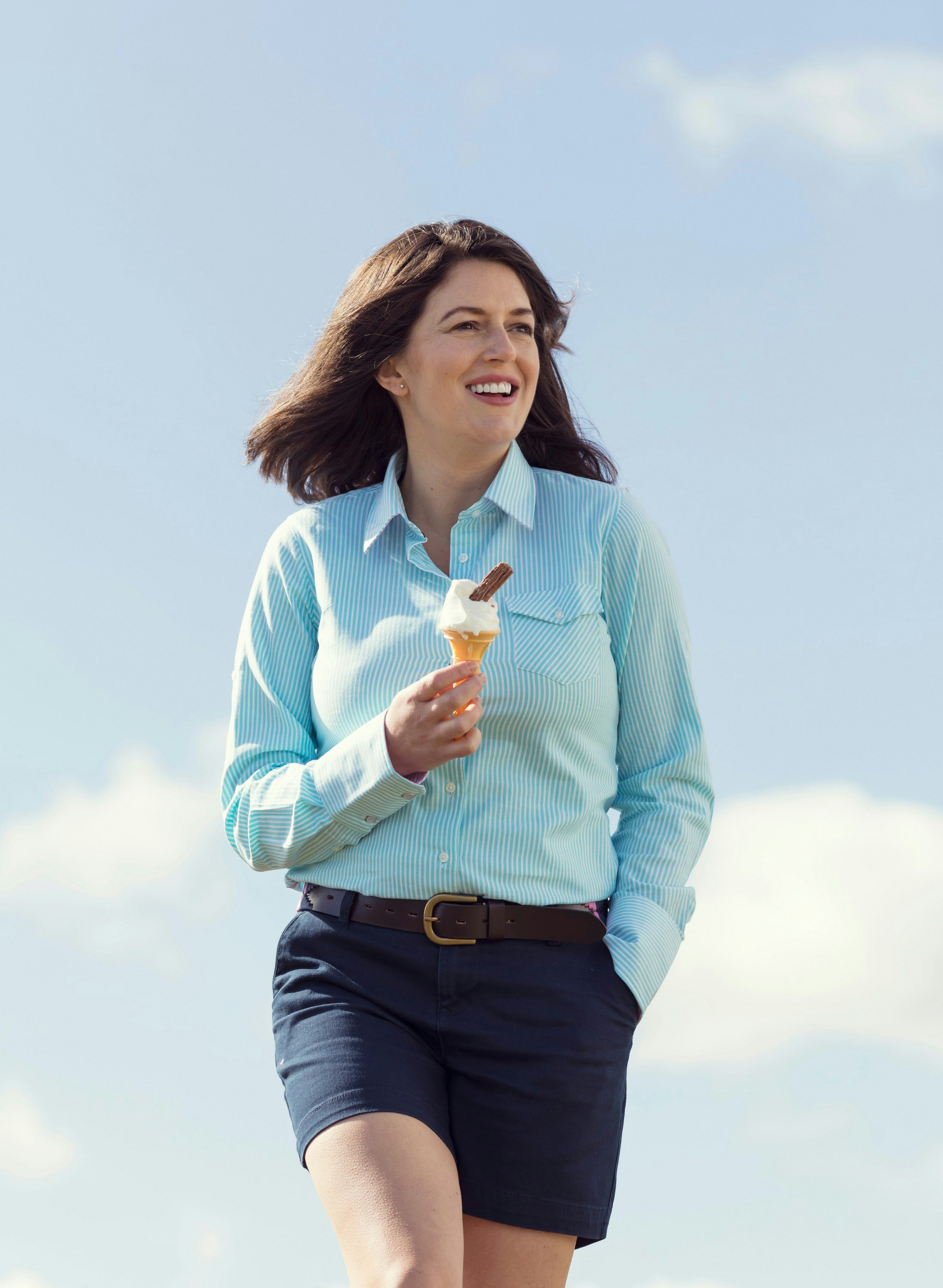 Sunlit Confidence: Ice Cream and Open Sky