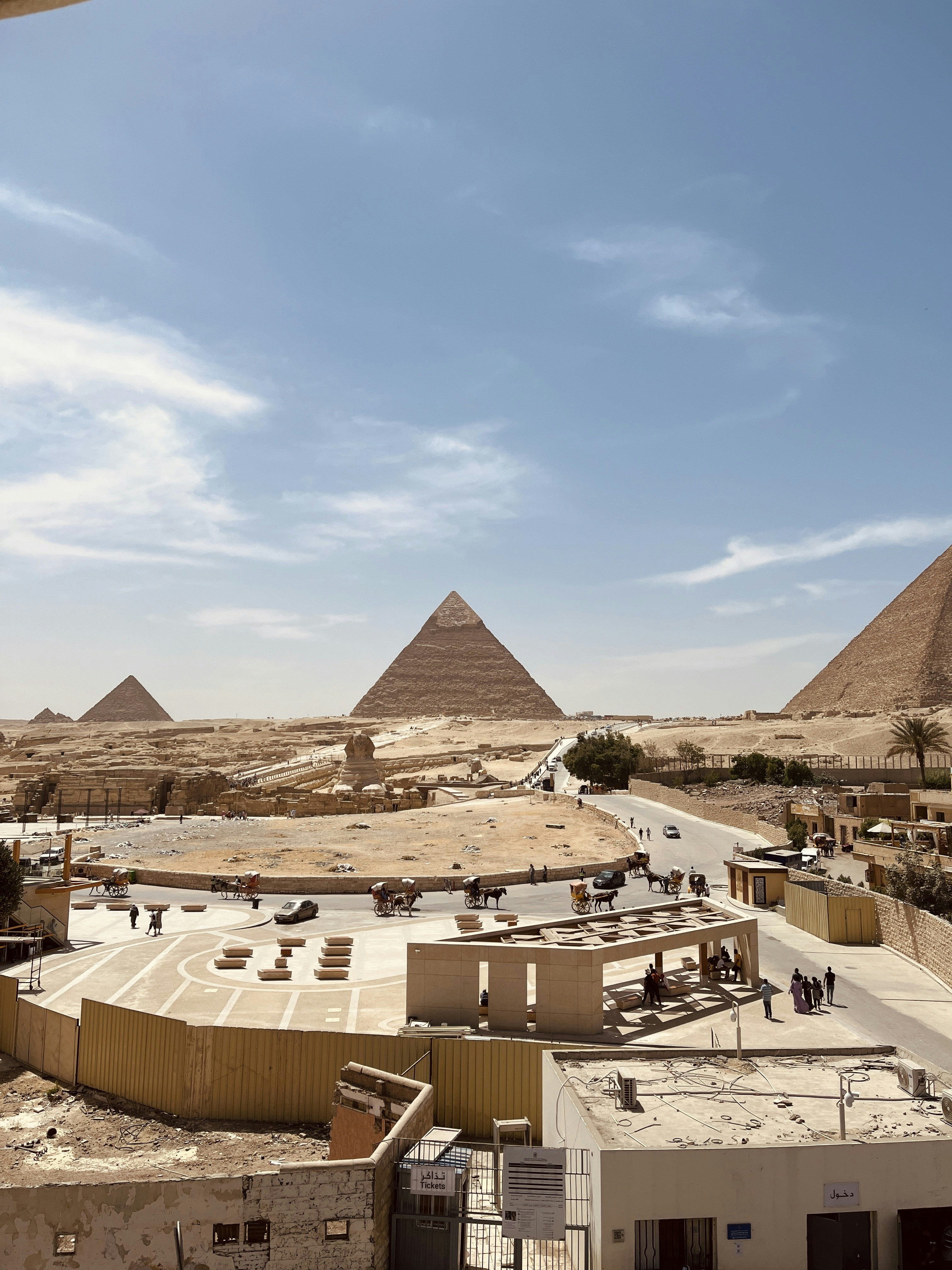 The pyramids of giza are in the distance photo – Free The great pyramid ...