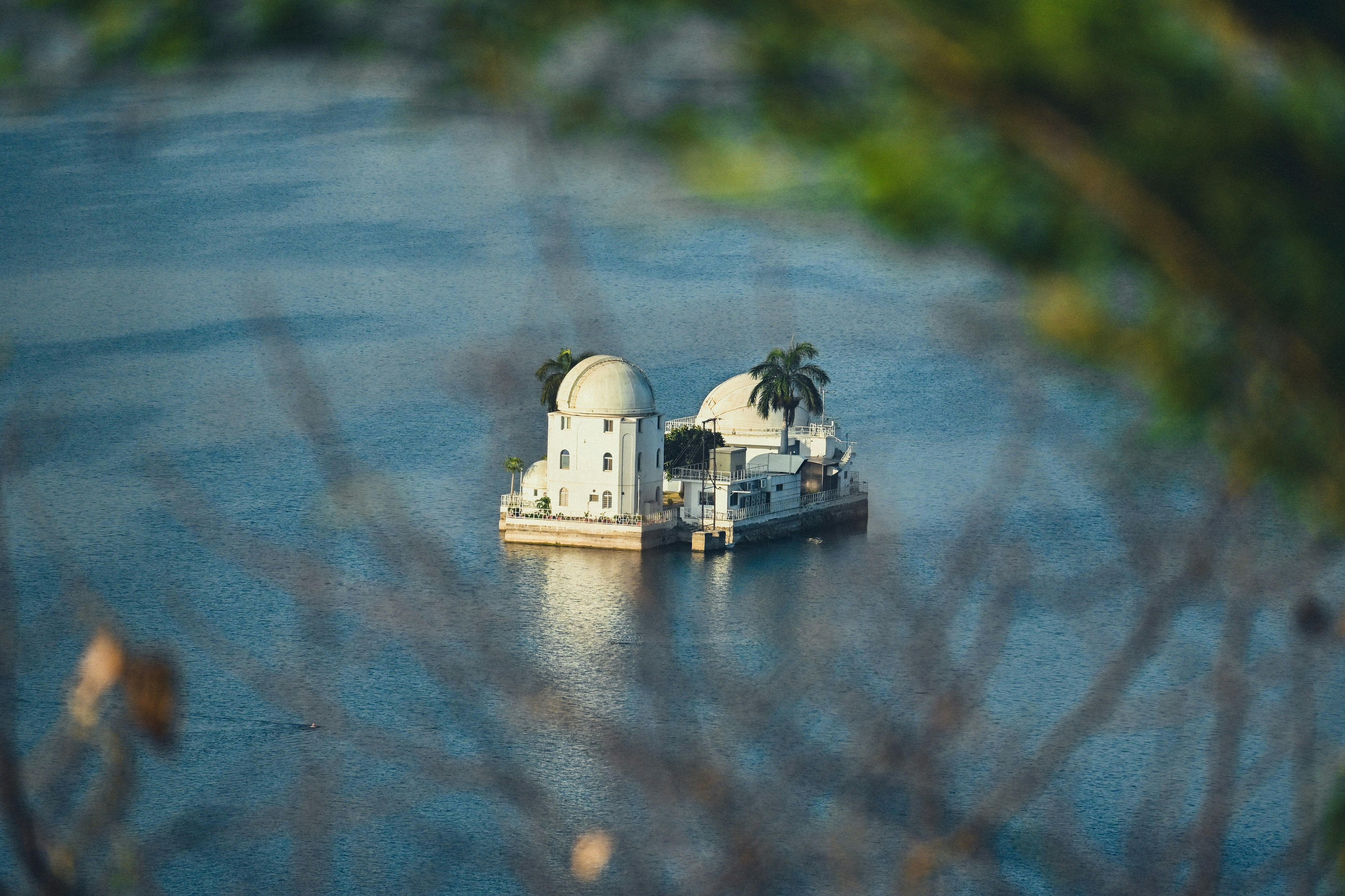 White-Domed Isle Adrift on Cerulean Seas
