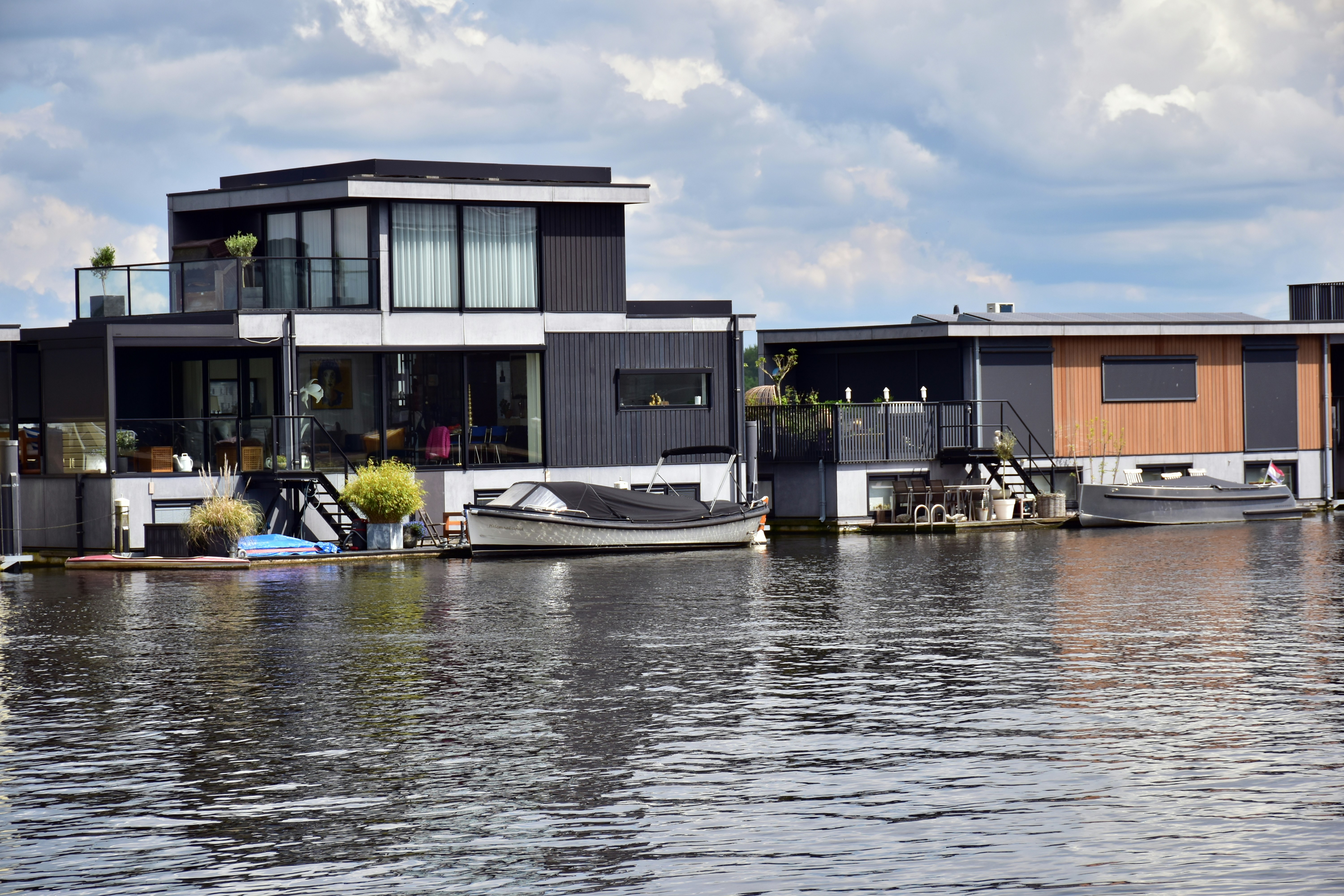 A modern house on the water (Sleek design)