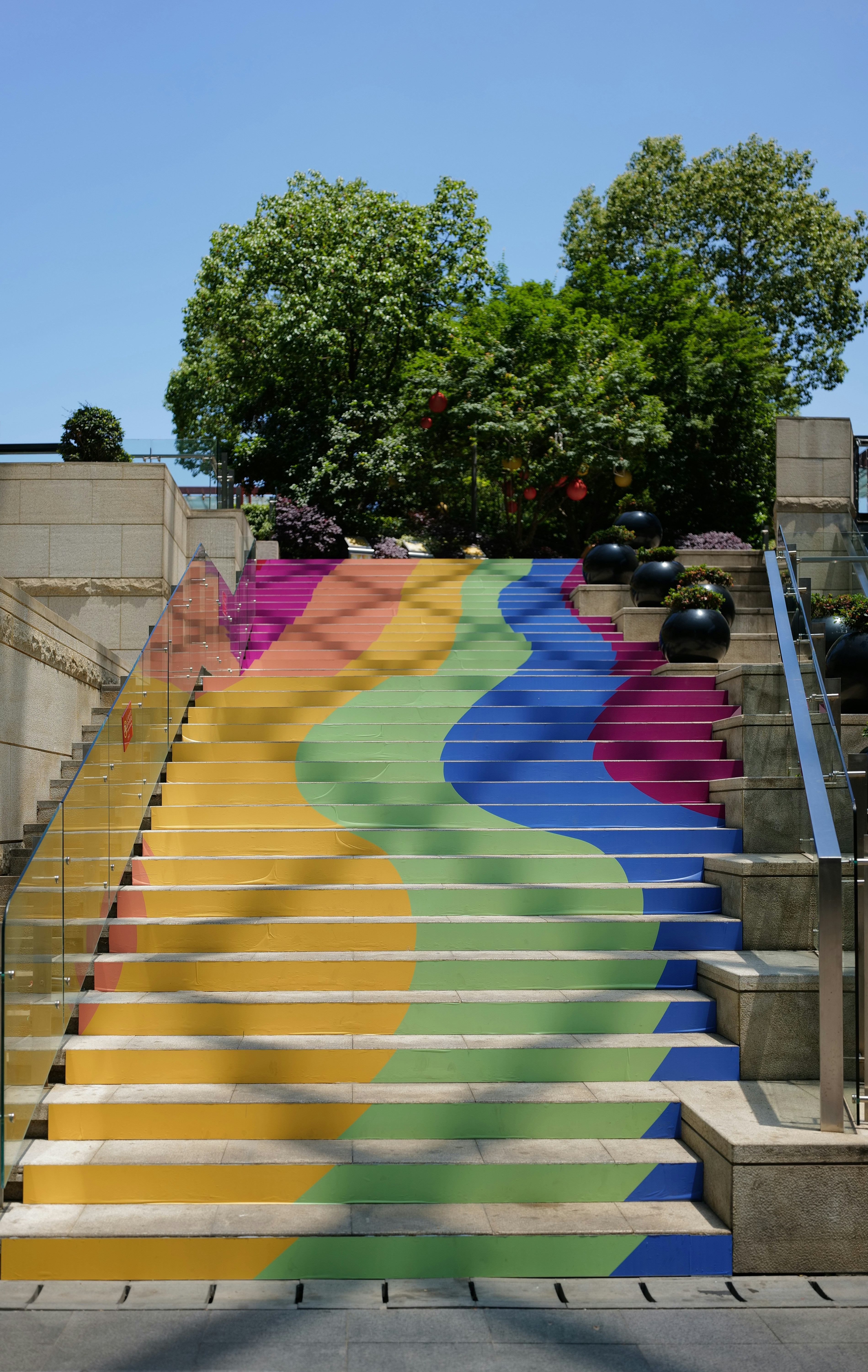 Prismatic Cascade on the City Staircase