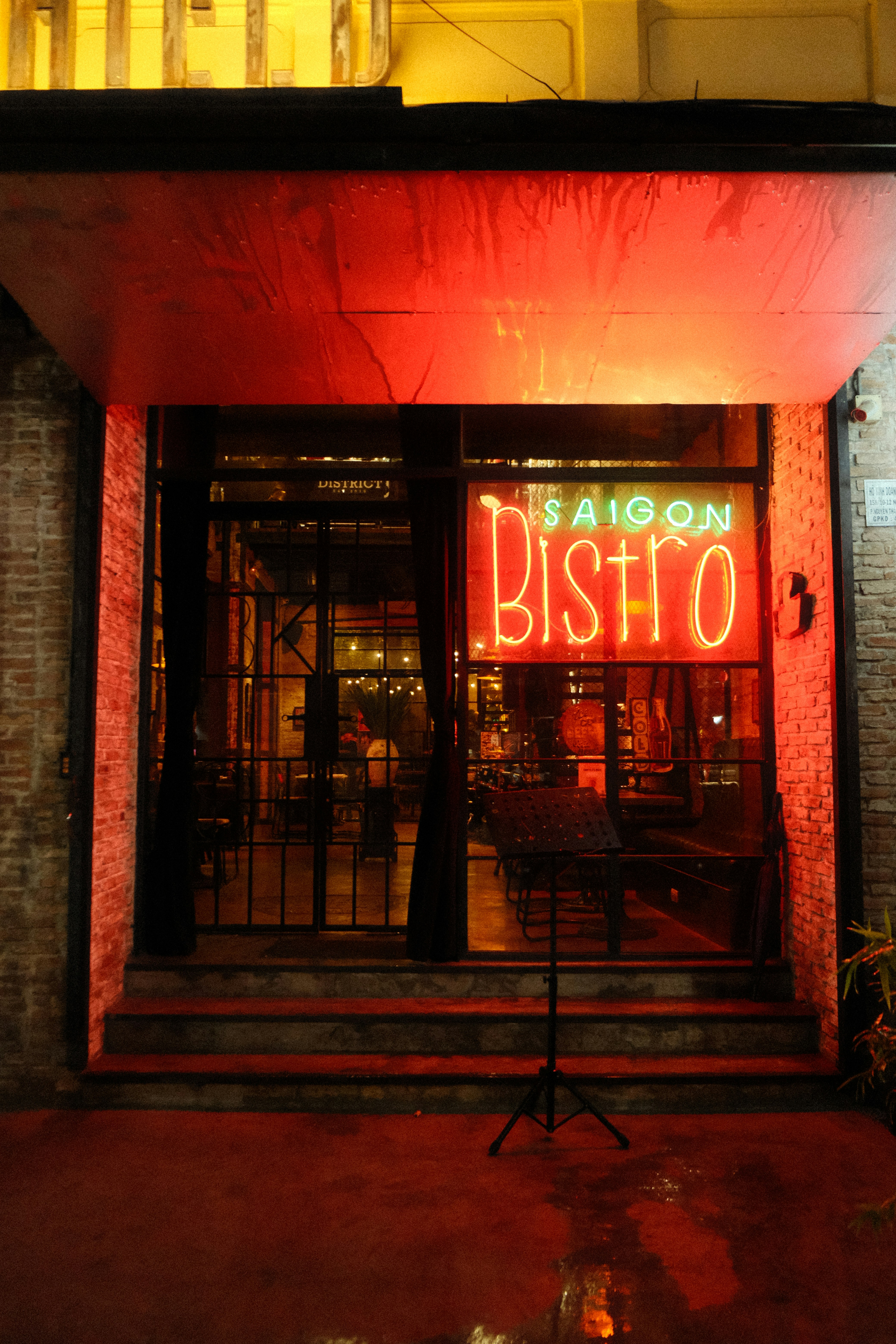 Neon Ambiance at Saigon Bistro