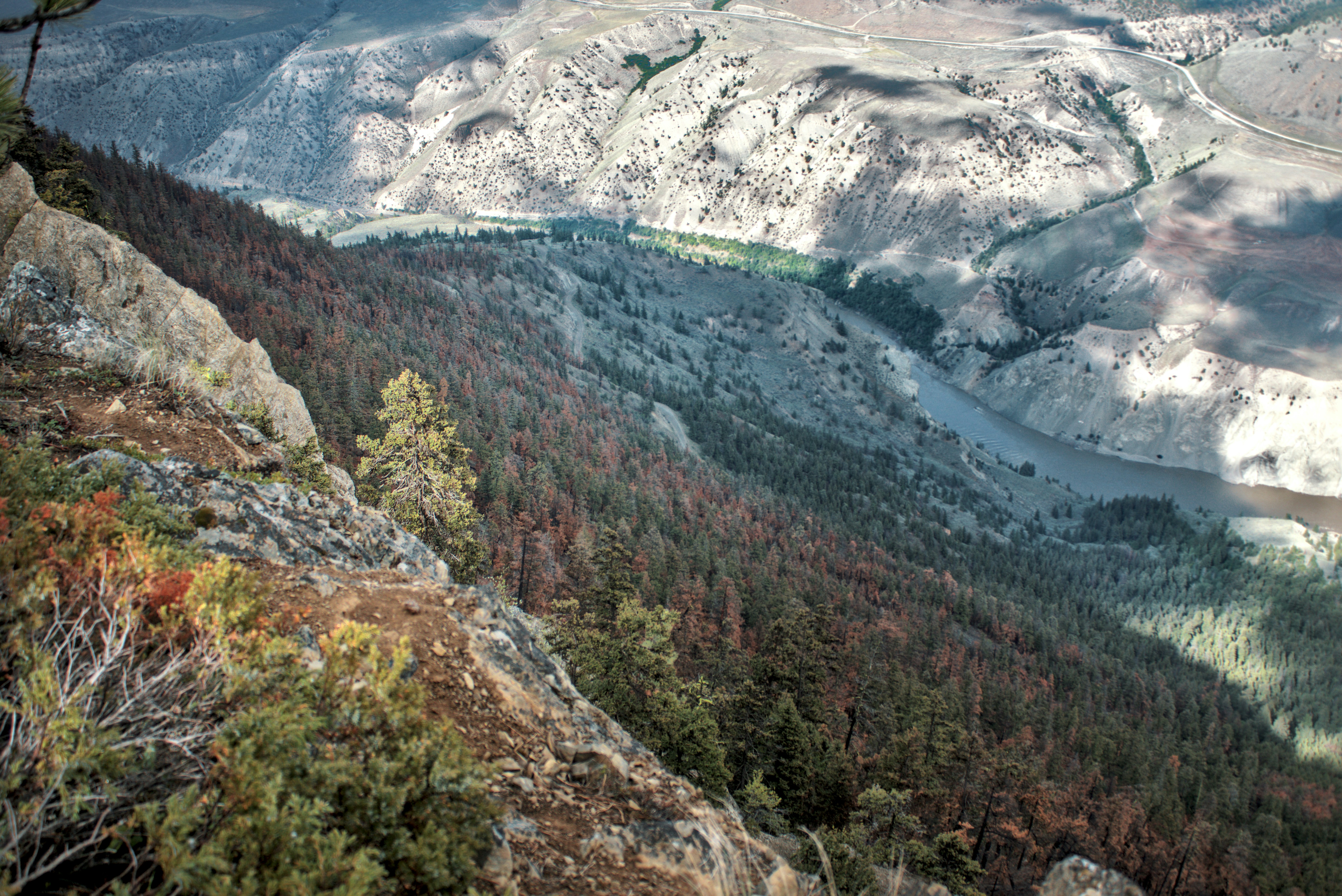 A view of a valley from a high point of view photo – Free Lillooet ...