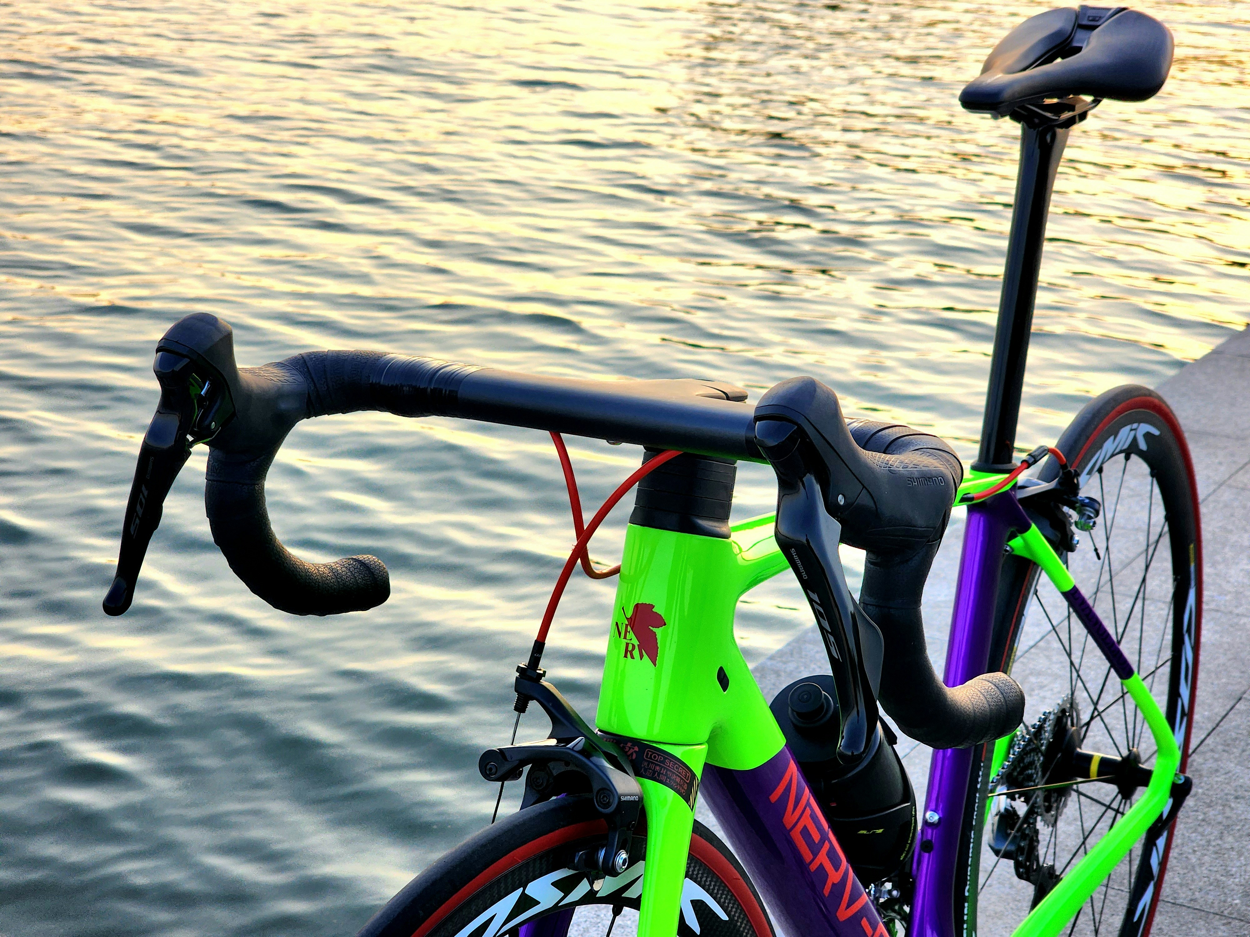 Neon Frame by the Lake’s Edge