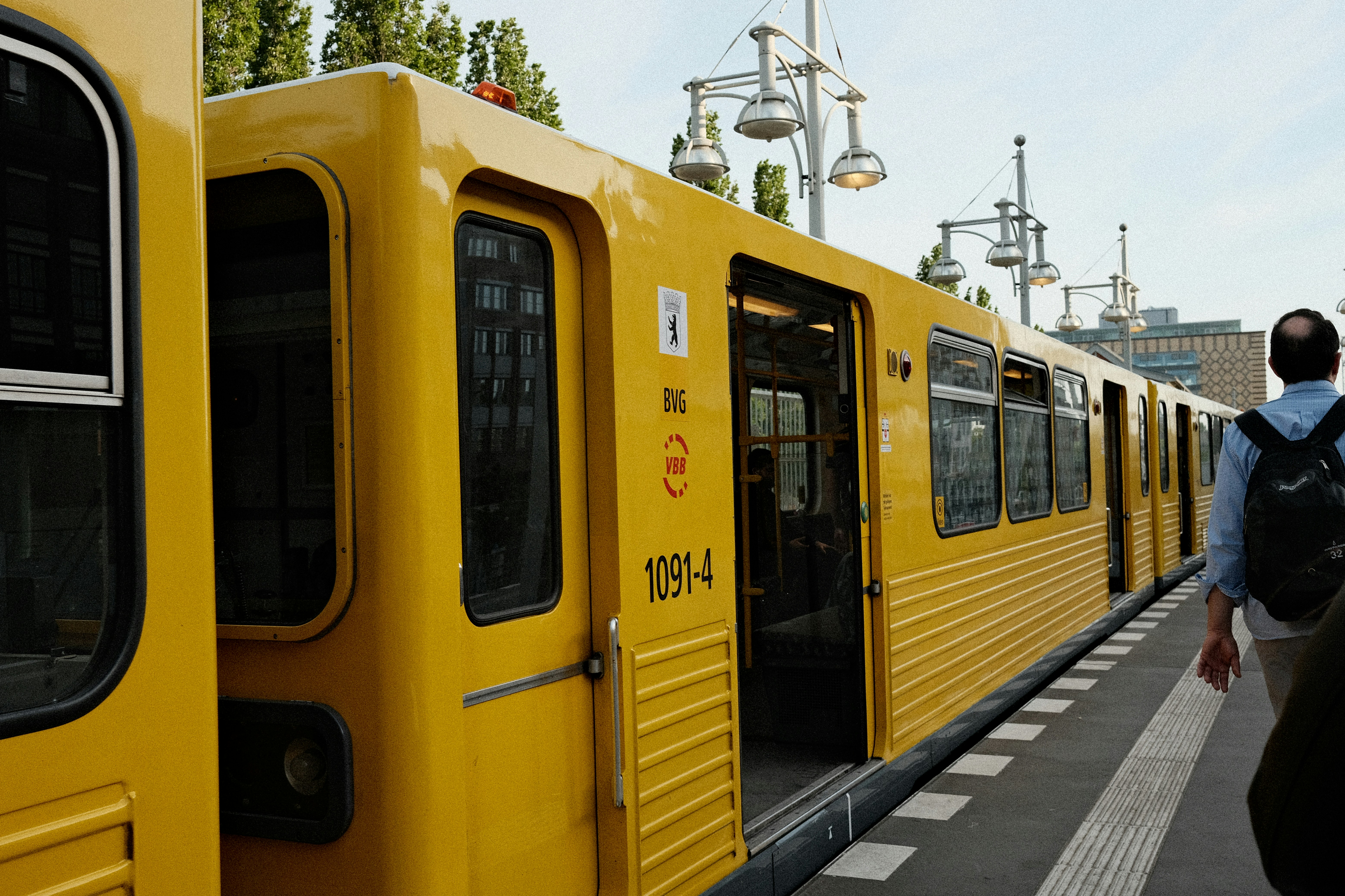 Morning Moment at the Open-Doors Yellow Train