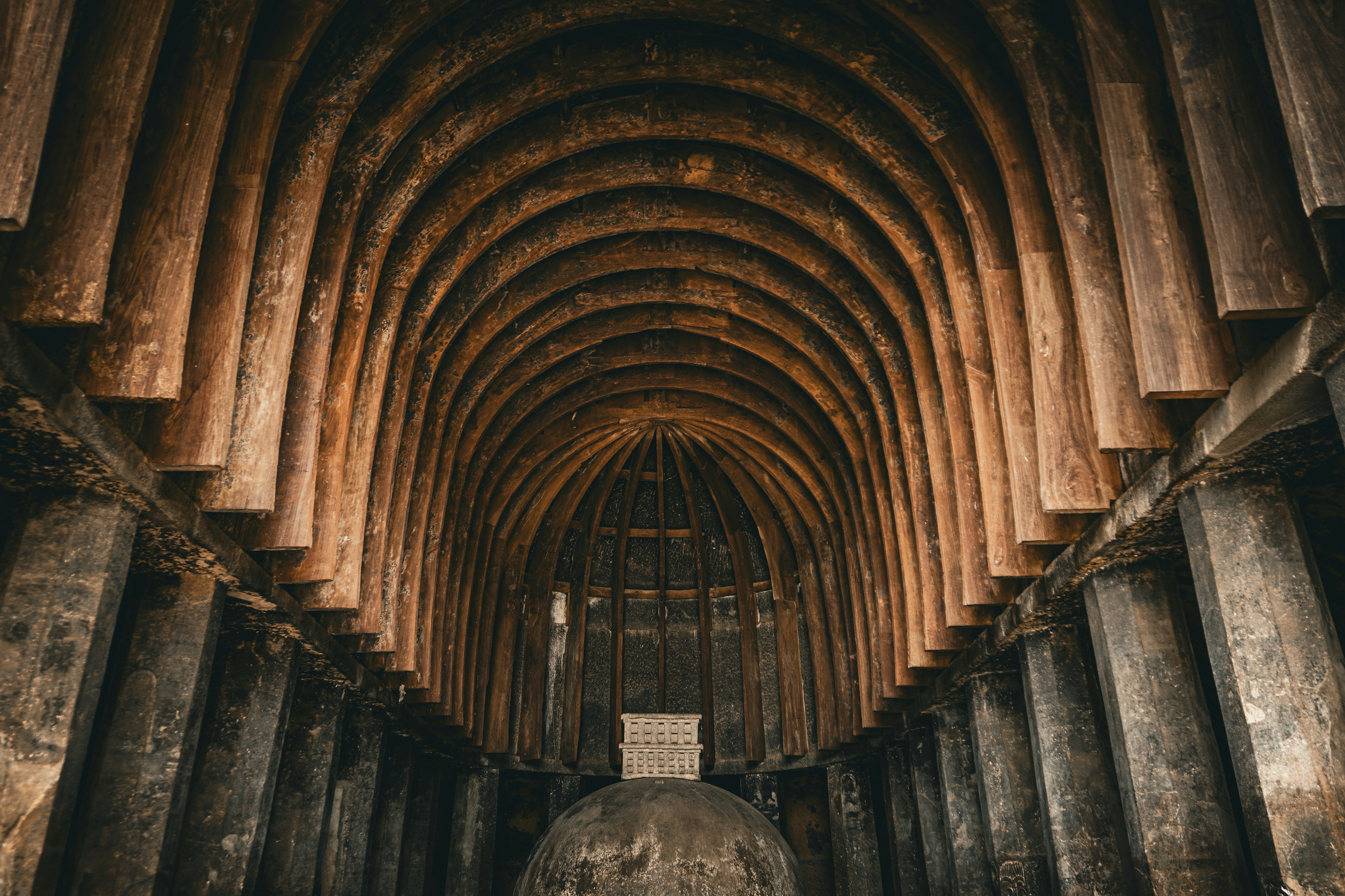 A large cathedral with columns and a cross photo – Free Old Image on ...