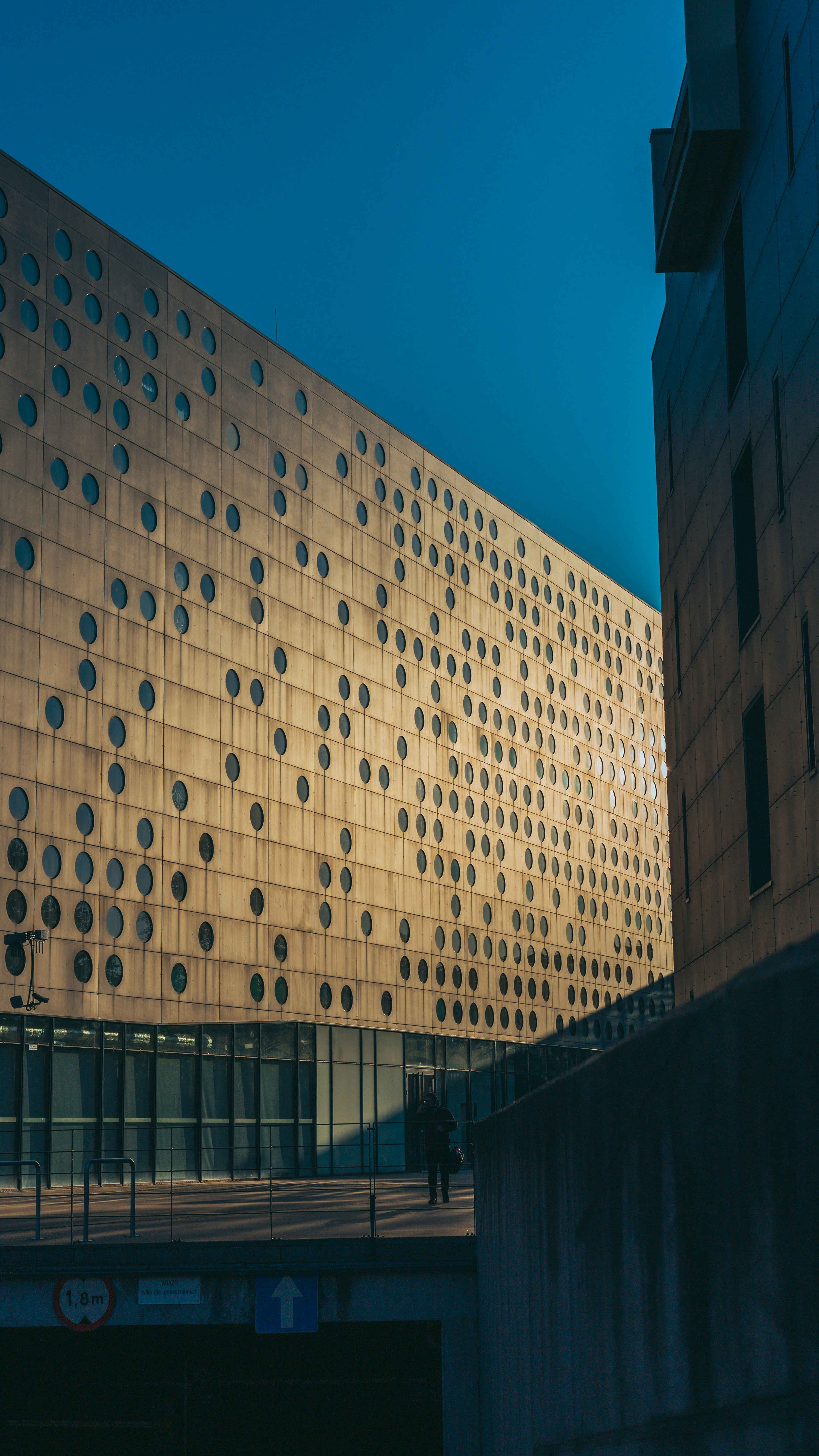 a building that has a lot of holes in it