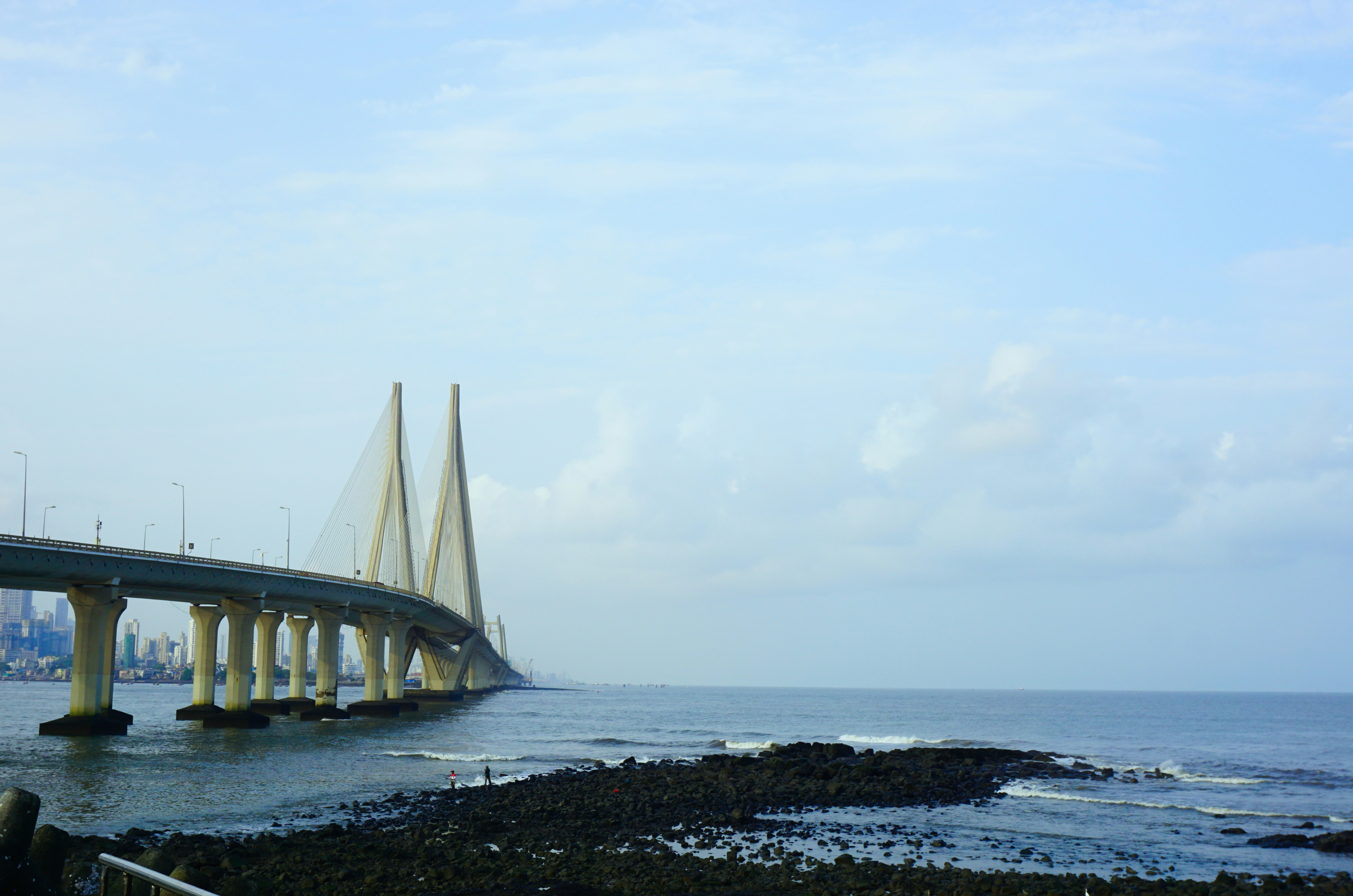 Suspended Serenity: The Bridge Over Waves