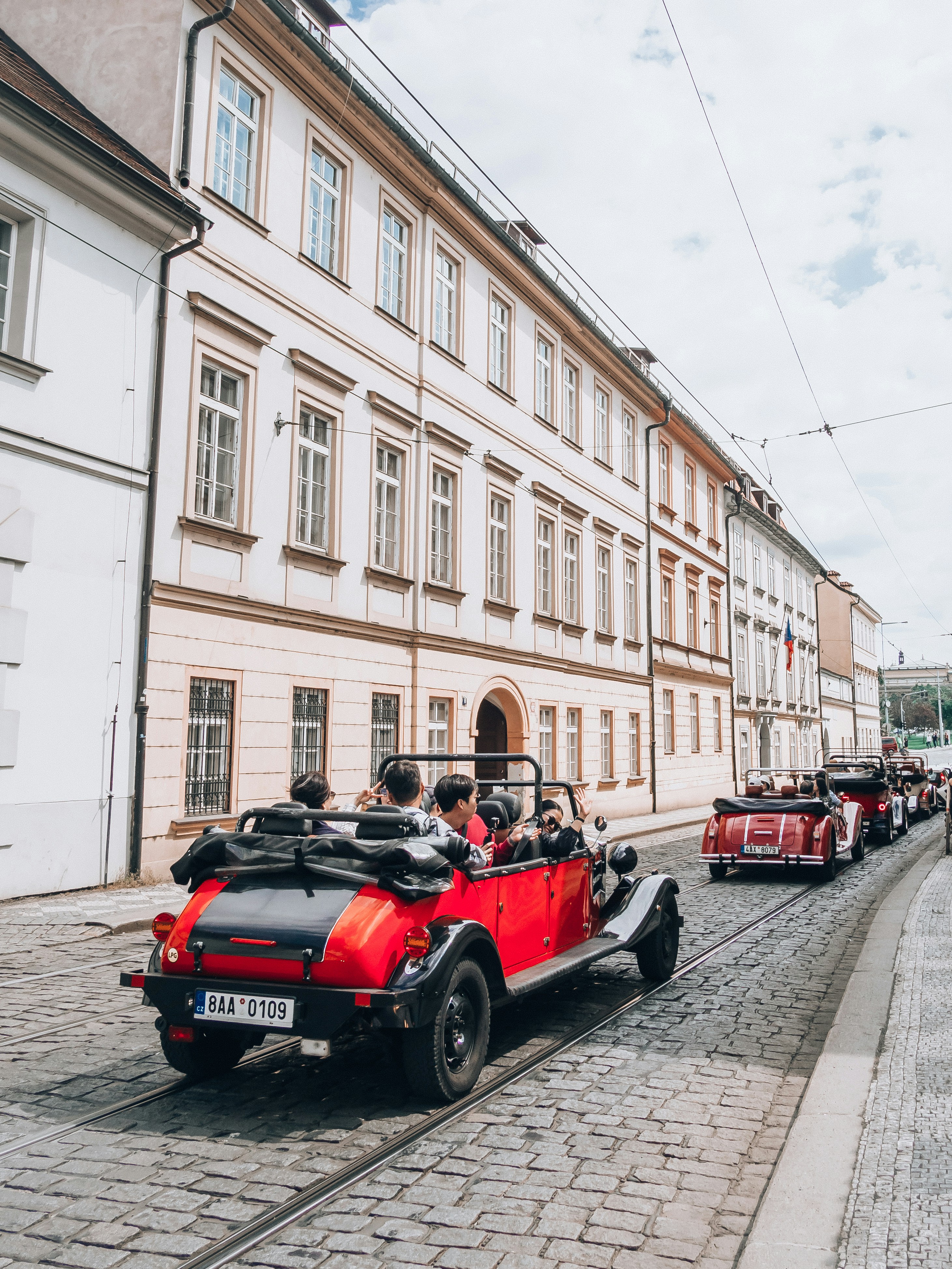 Vintage Ride Through Historic Streets