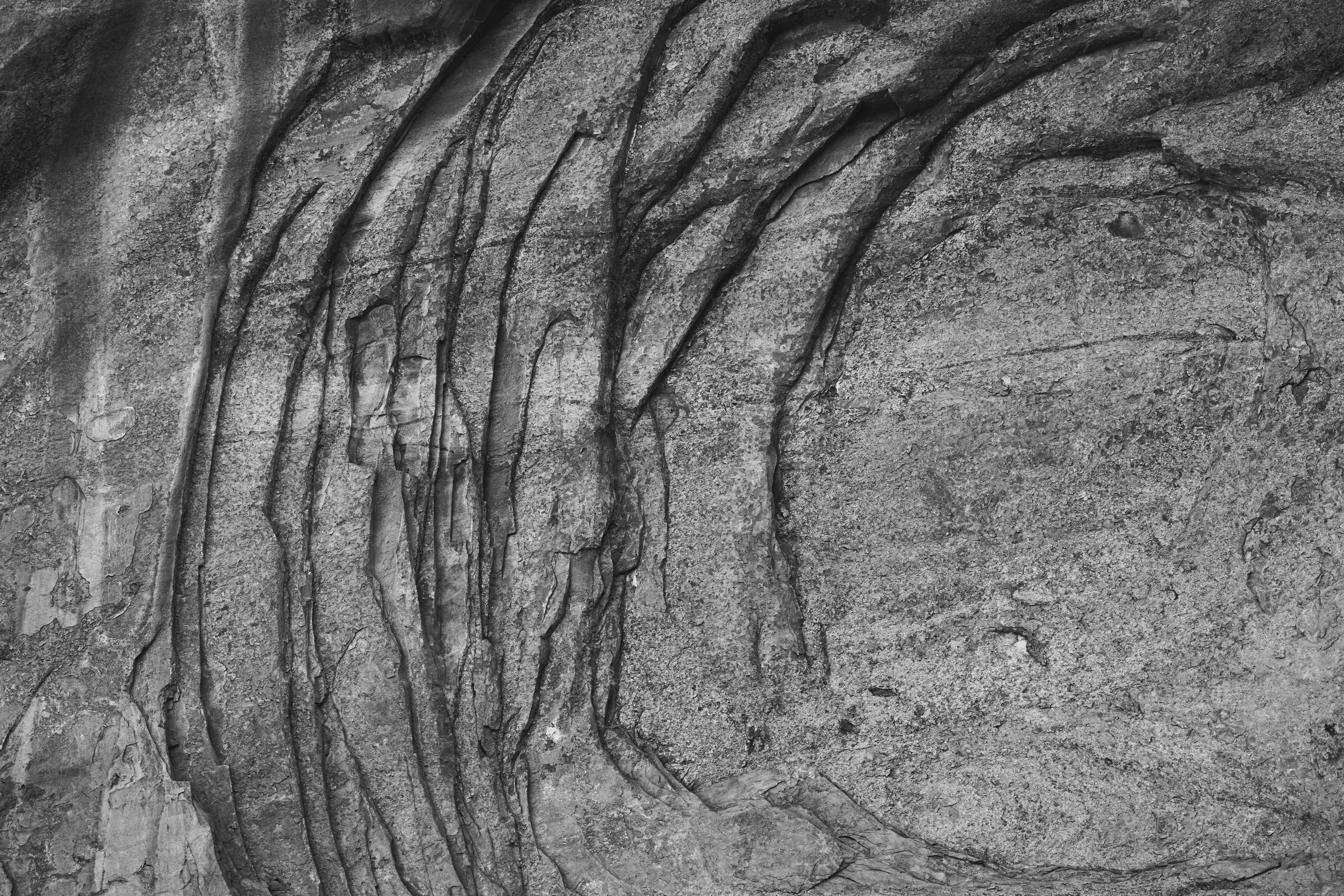 A black and white photo of a rock face photo – Free Grey Image on Unsplash