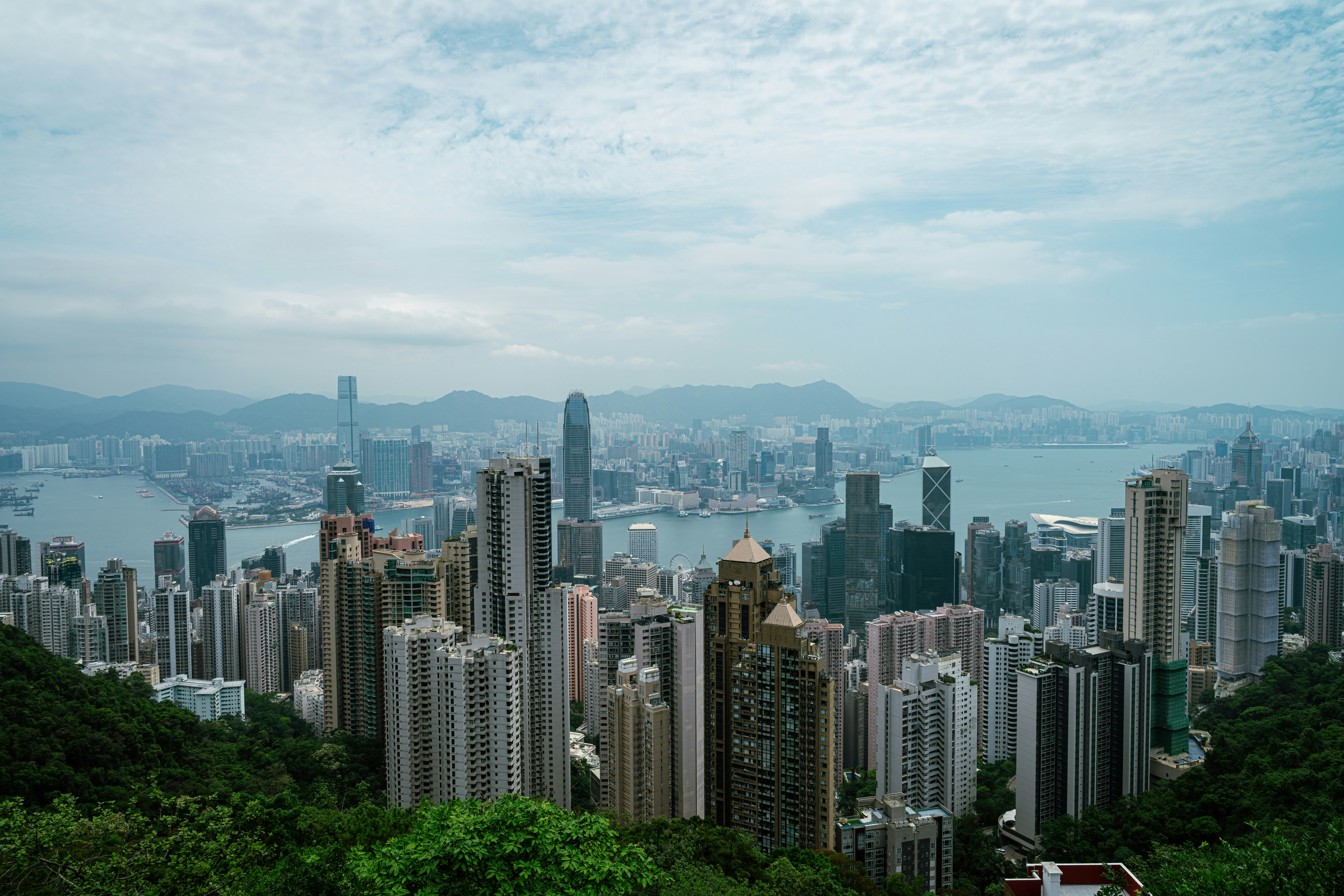 A view of a city from a high point of view photo – Free The peak Image ...