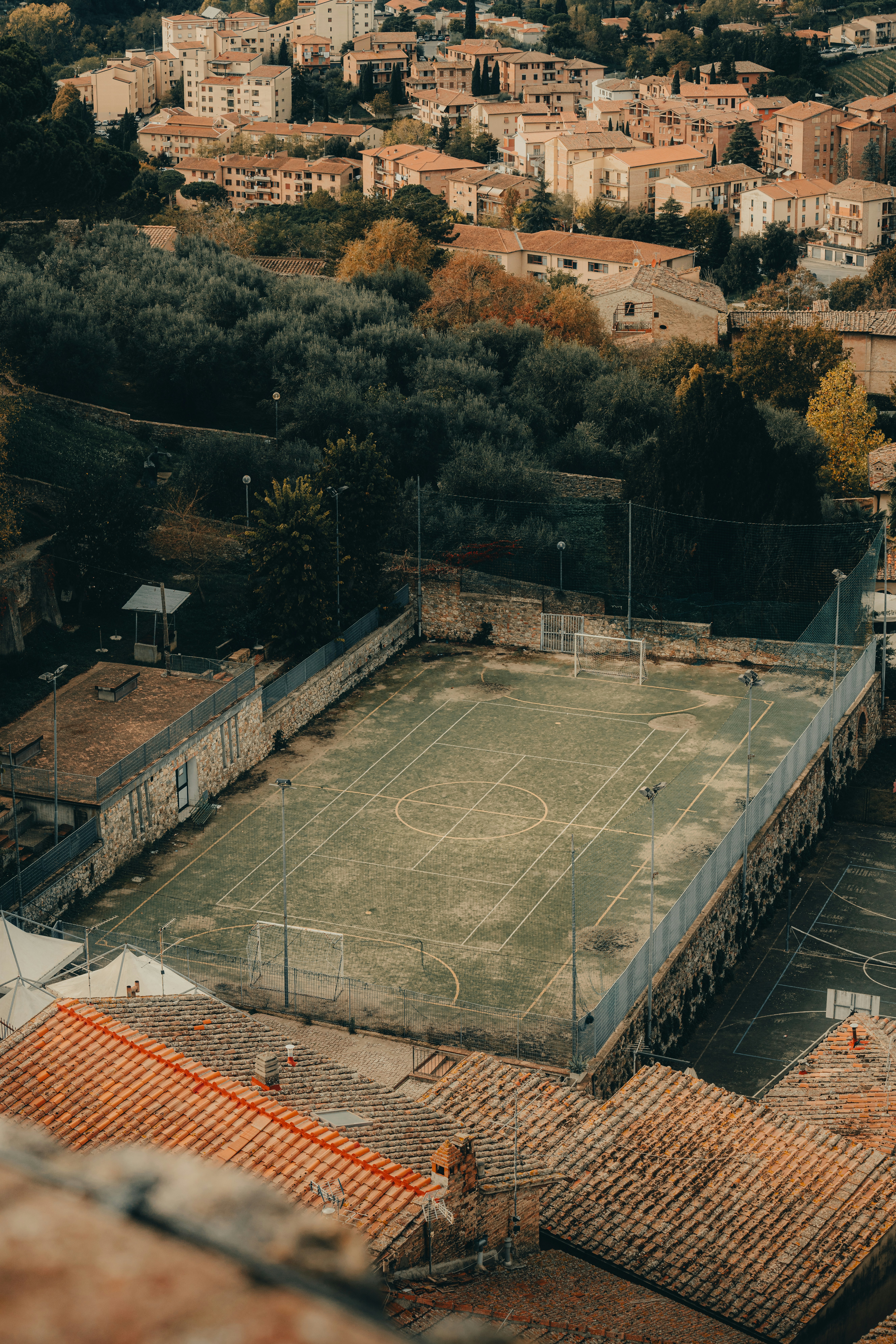 Field of Stones: A Weathered Football Pitch Nestled in a Terraced Town