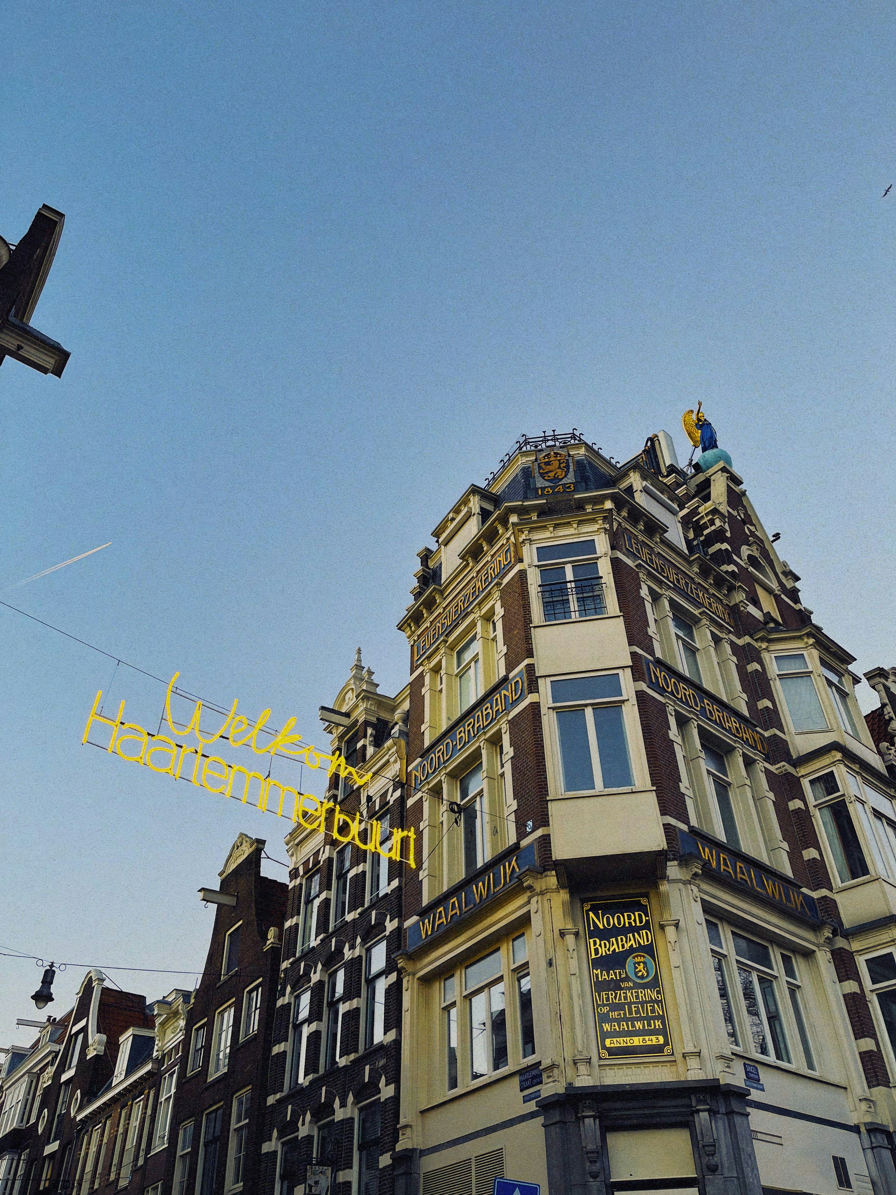 Gilded Gable on a Sunlit Dutch Corner
