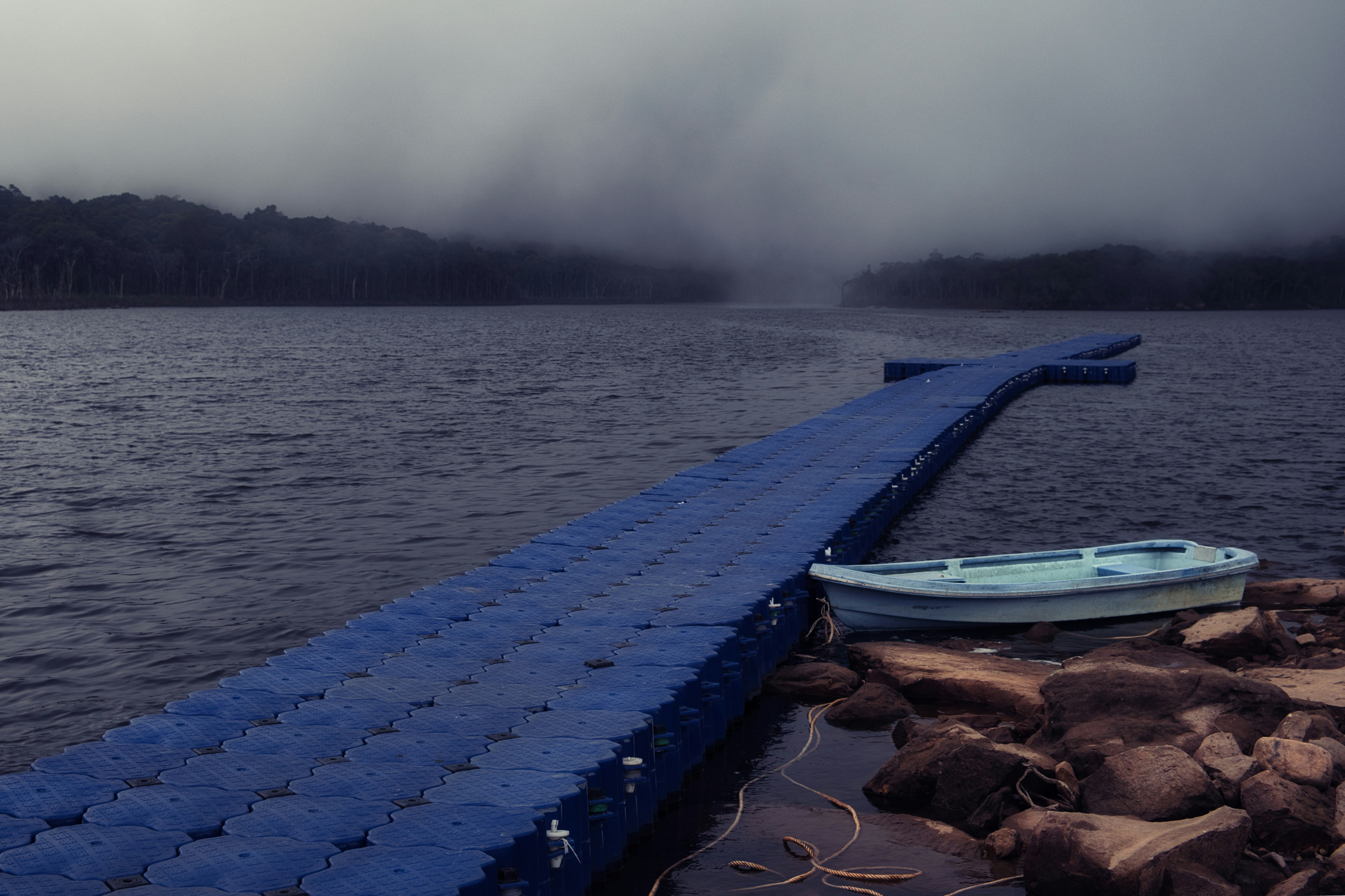 Dock in the Mist: A Quiet Lake Reaches into Fog