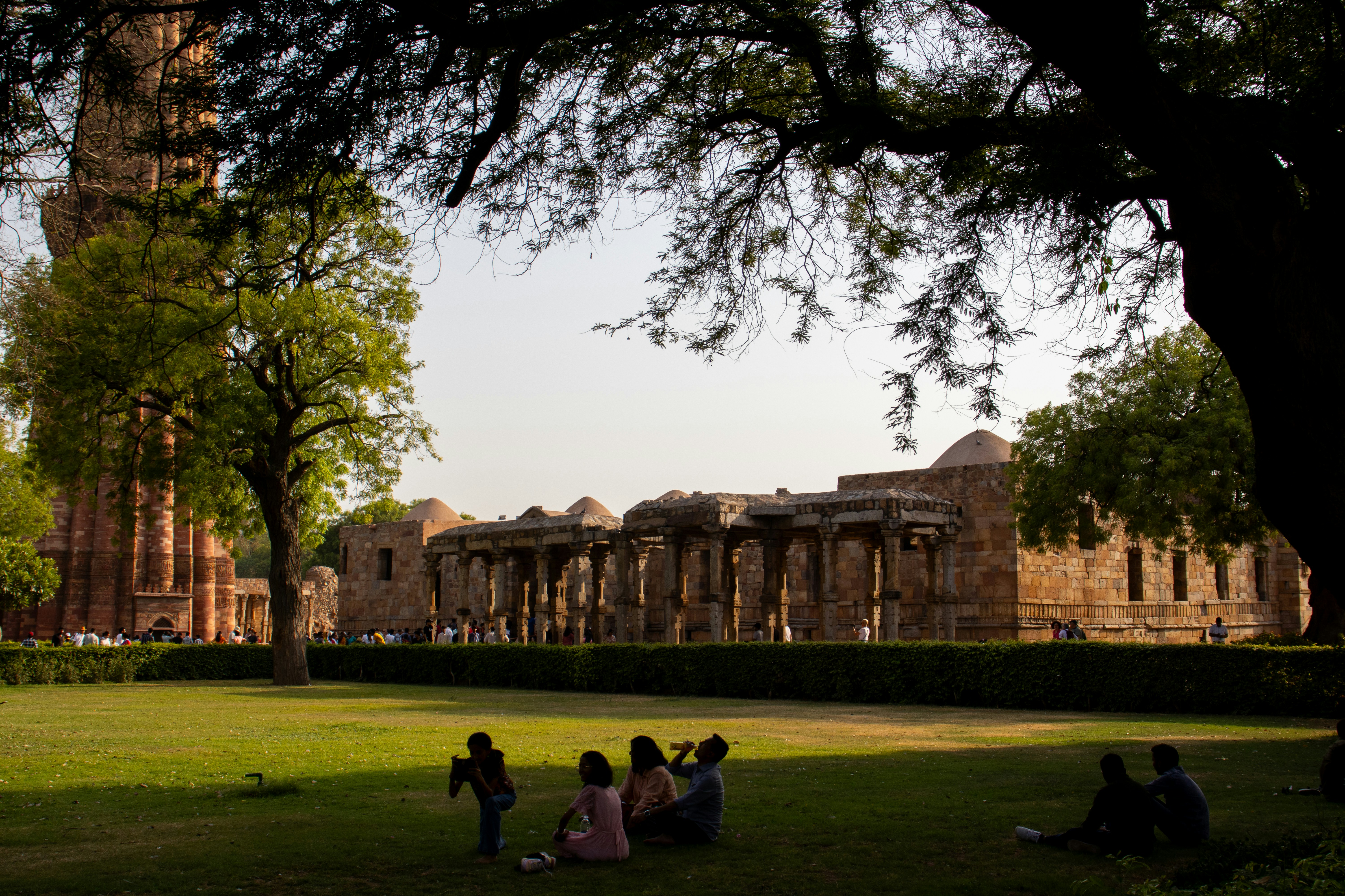 Whispers of Stone Across a Sunlit Park