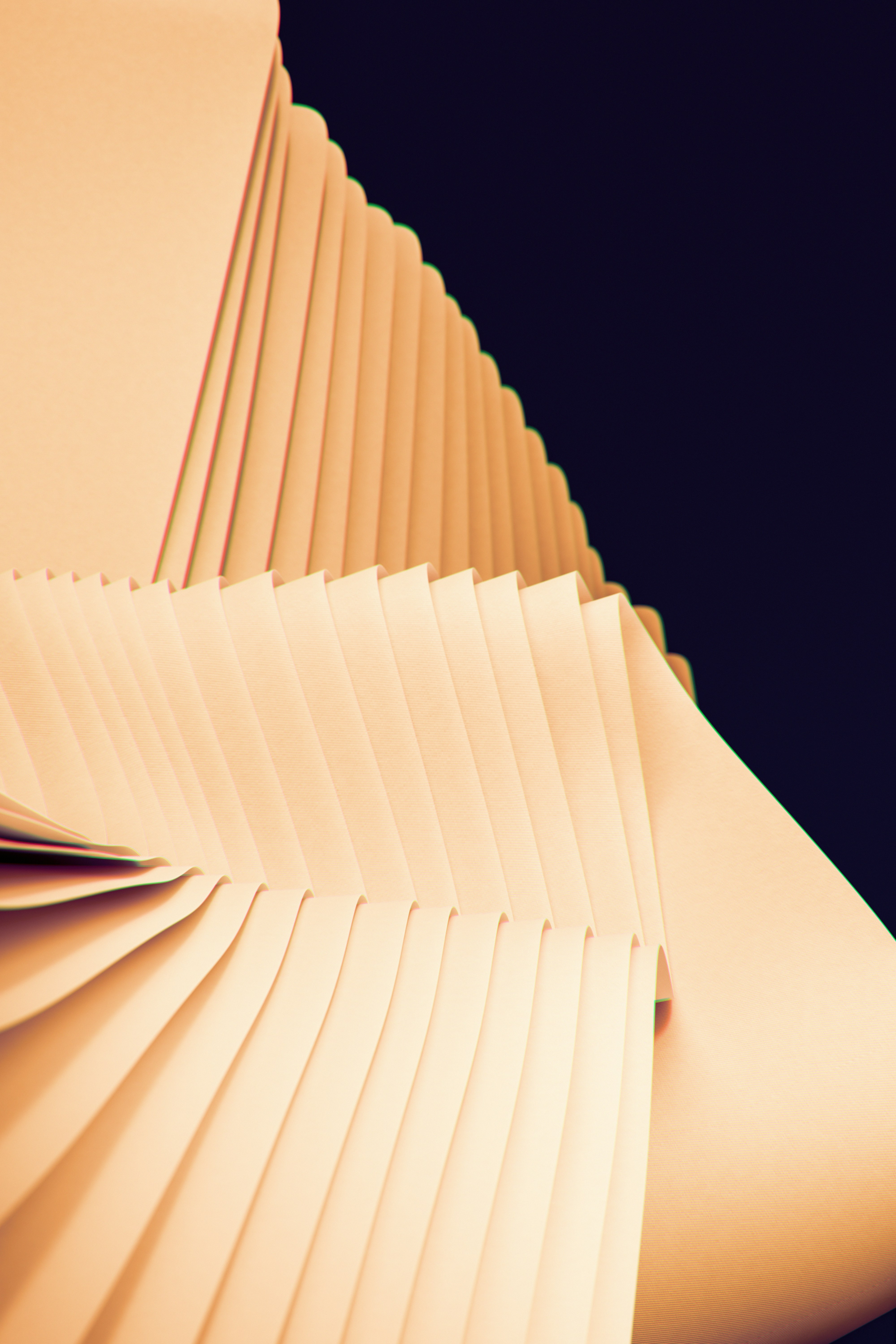 A stack of folded papers sitting on top of a table photo – Free ...