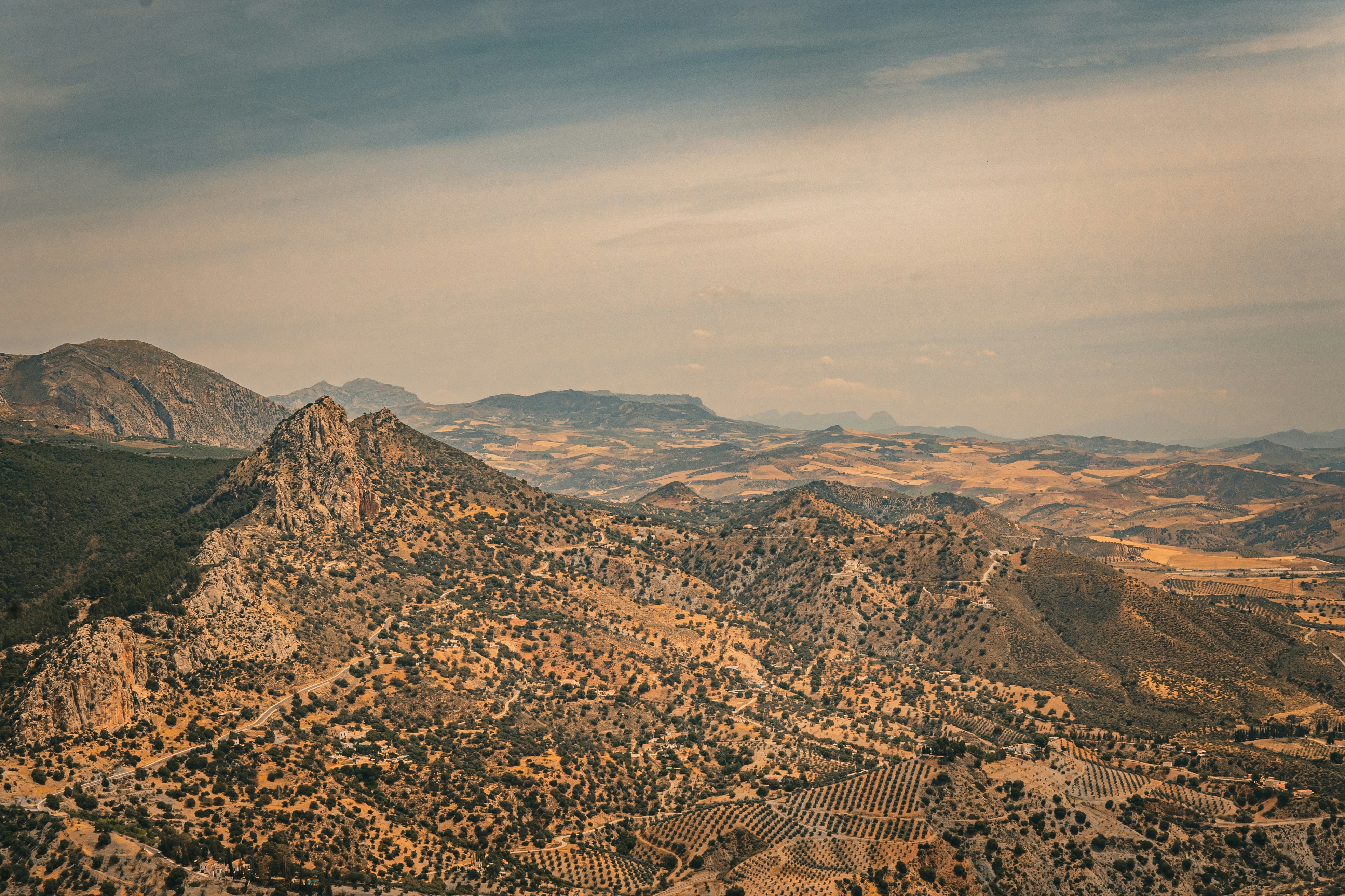 A view of a mountain range from a high viewpoint photo – Free Spain ...