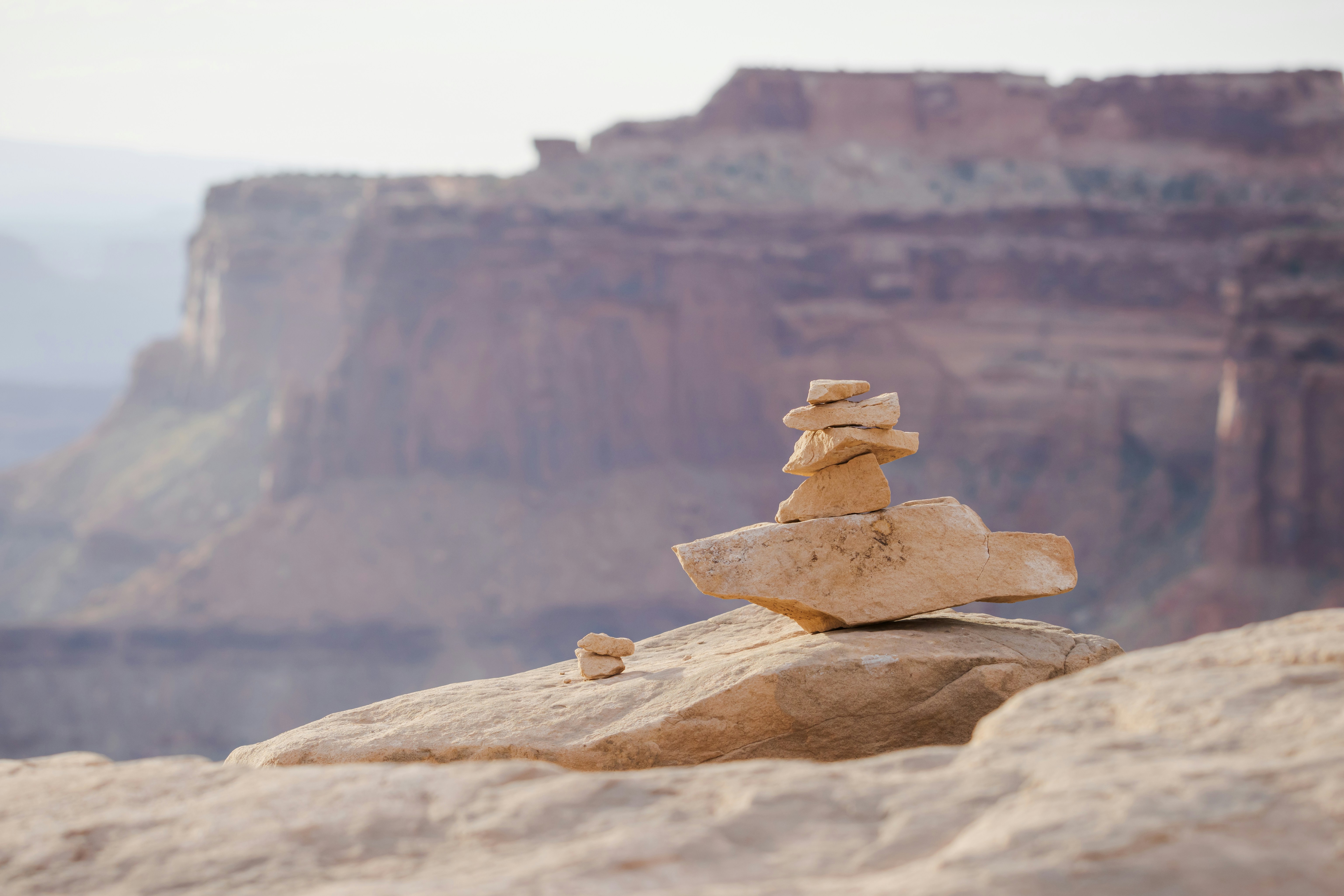 Stacked Stone Quietly Guarding the Canyon Rim