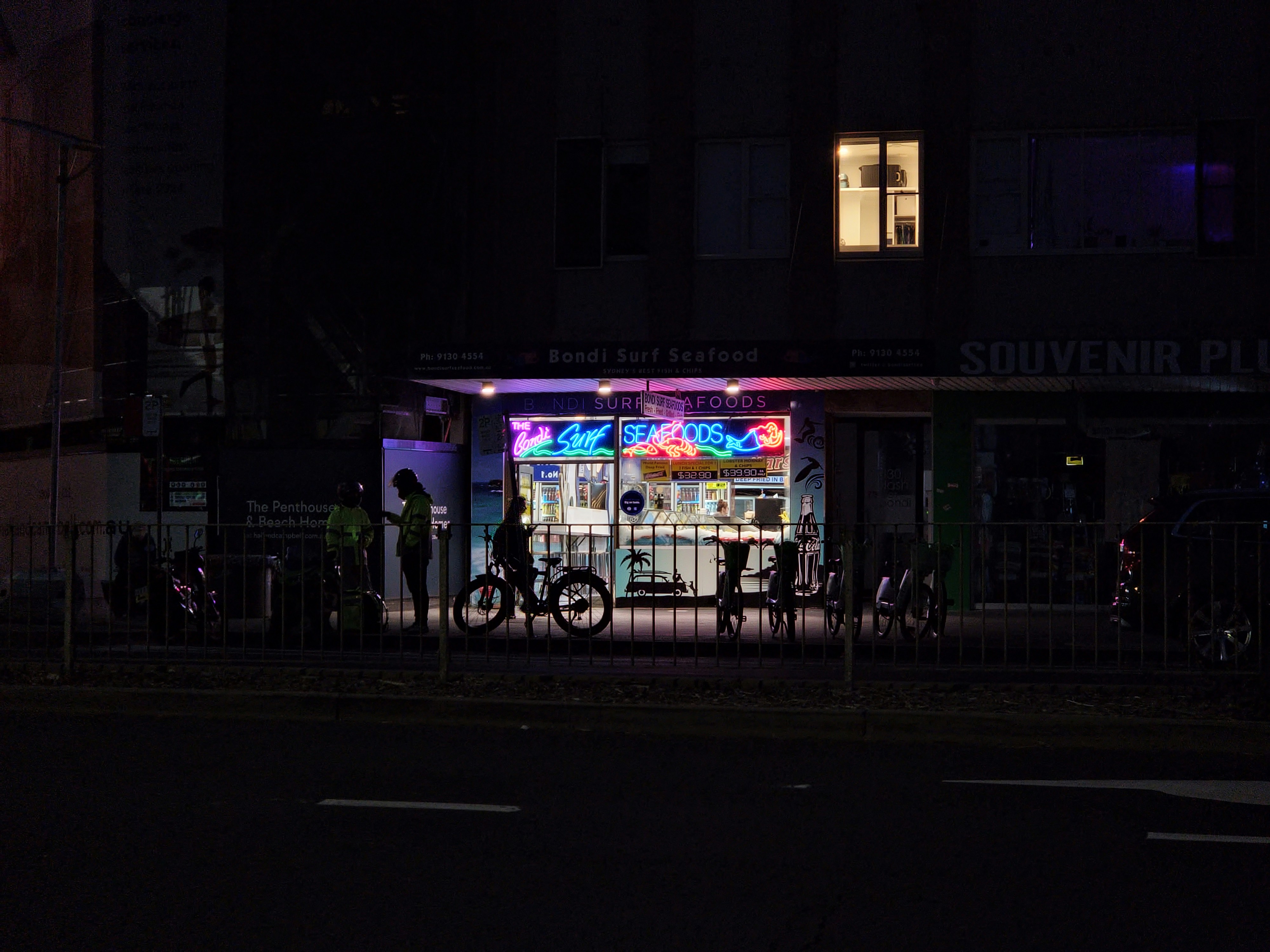 Midnight Neon at a Quiet Corner Store