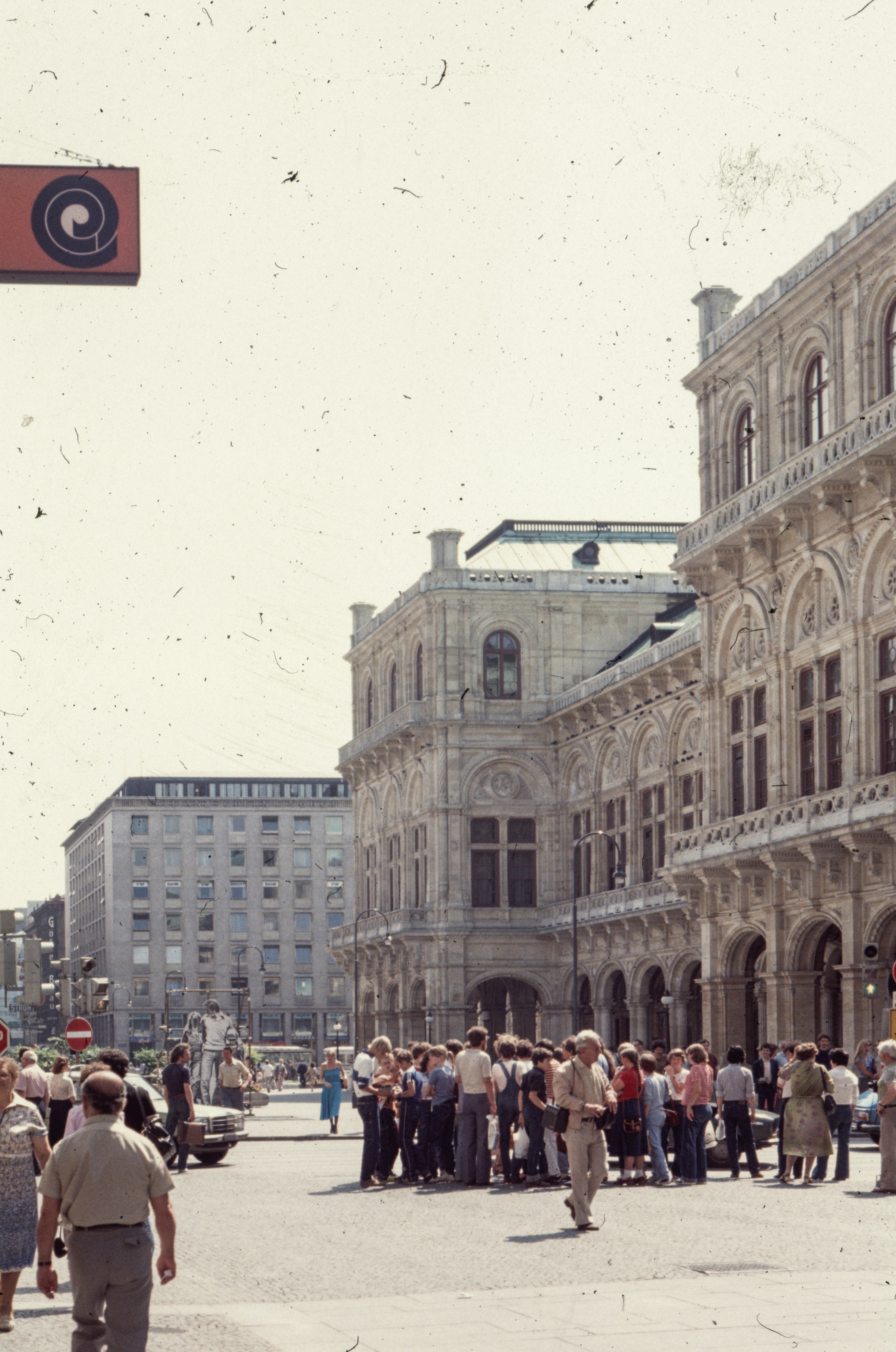 A group of people standing on a street corner photo – Free Bygone Image ...
