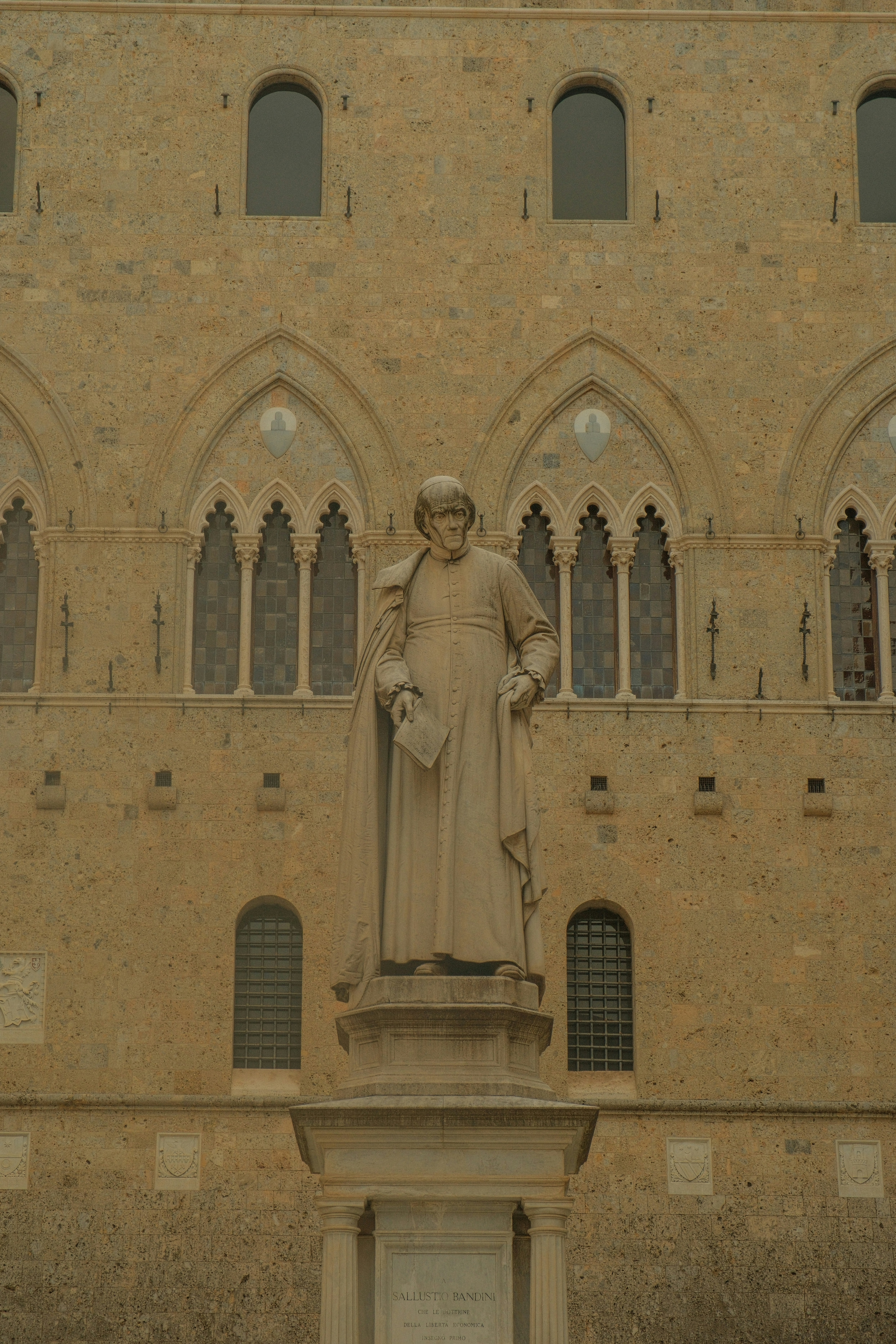 Stone Archivist Beneath Gothic Arches