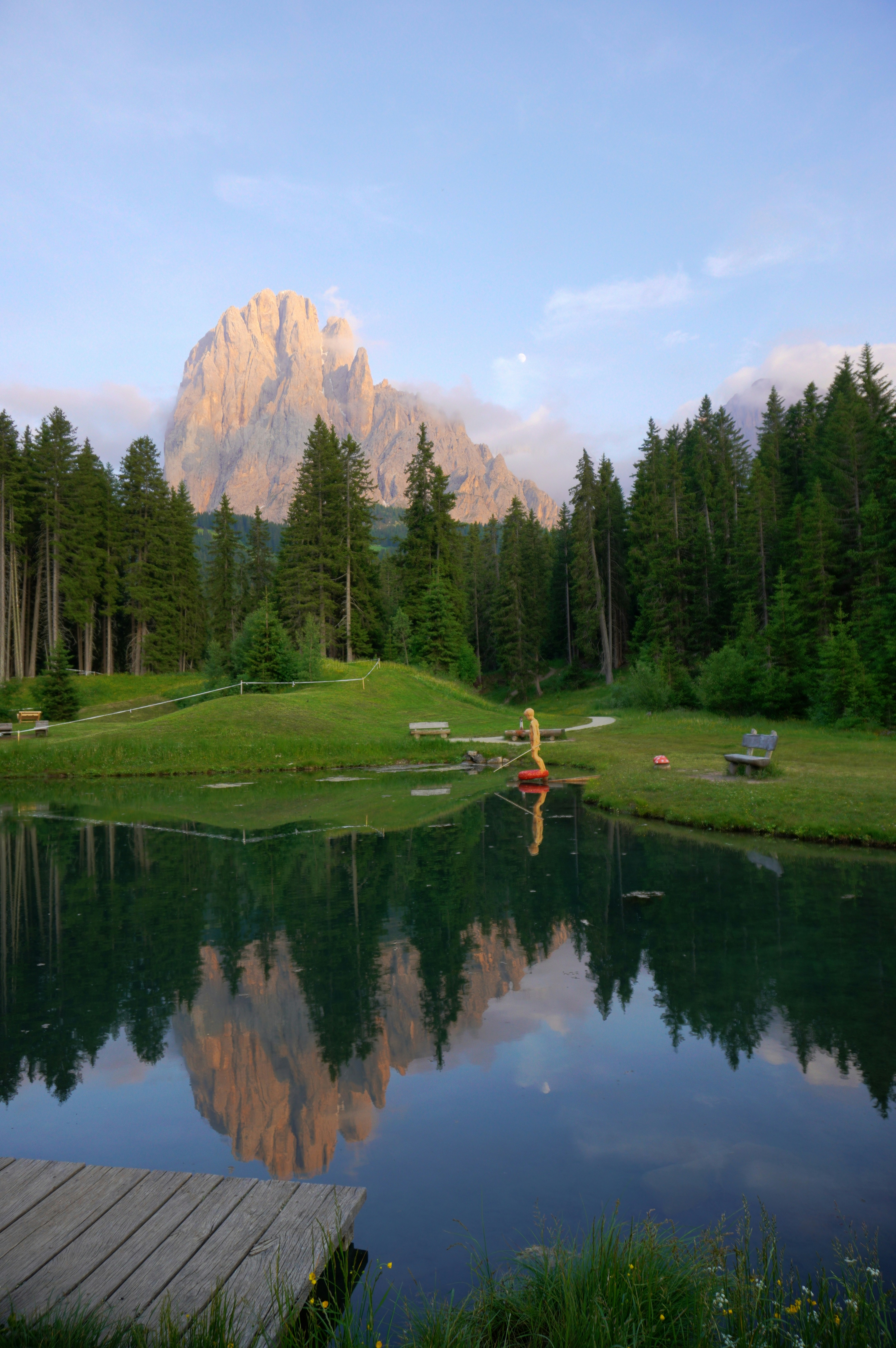 Alpine Summit Reflections: A Quiet Lake at the Foot of a Granite Peak
