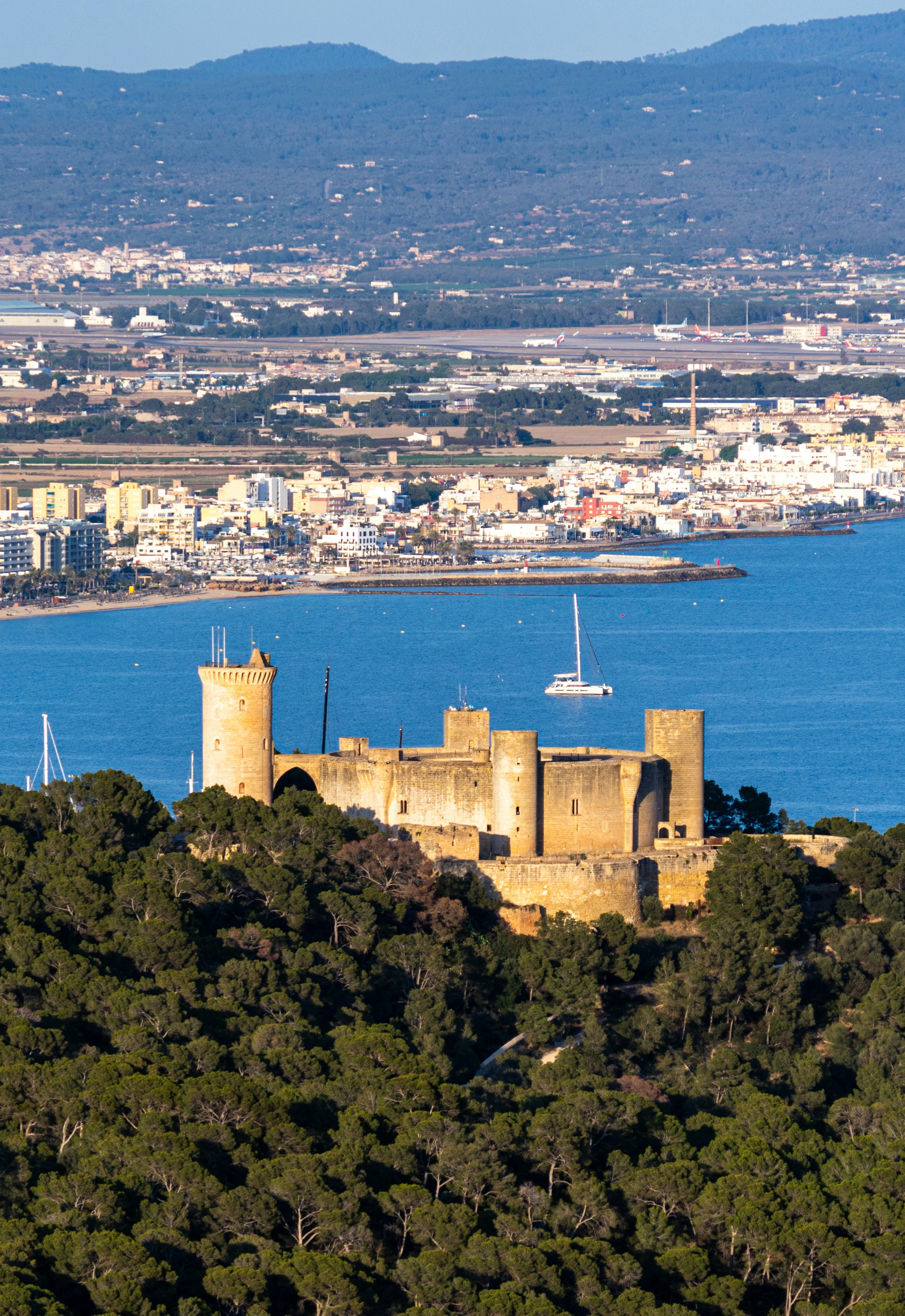 Fortress Overlooking the Azure Horizon