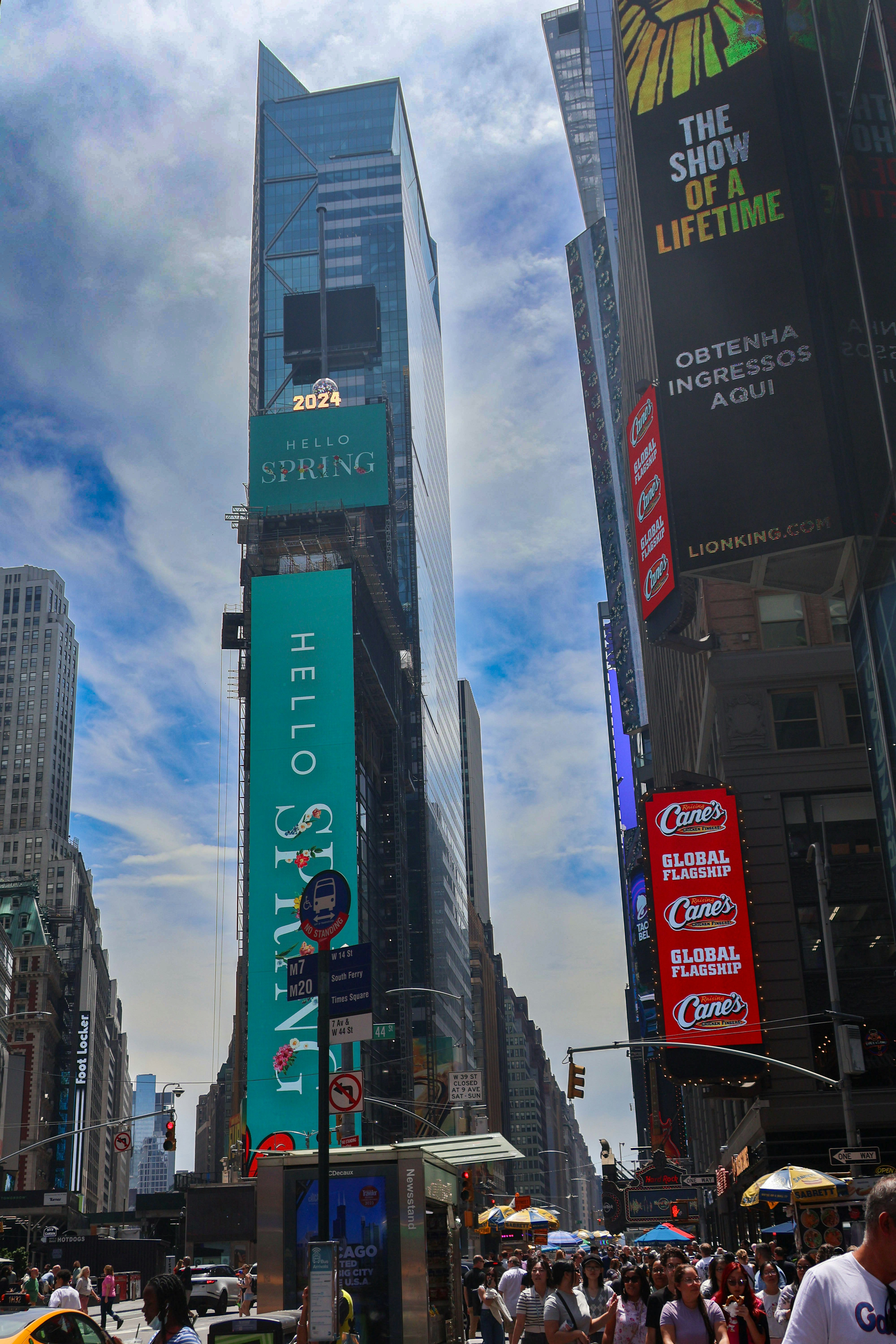 Hello Spring Crowns a Glass Tower in Times Square