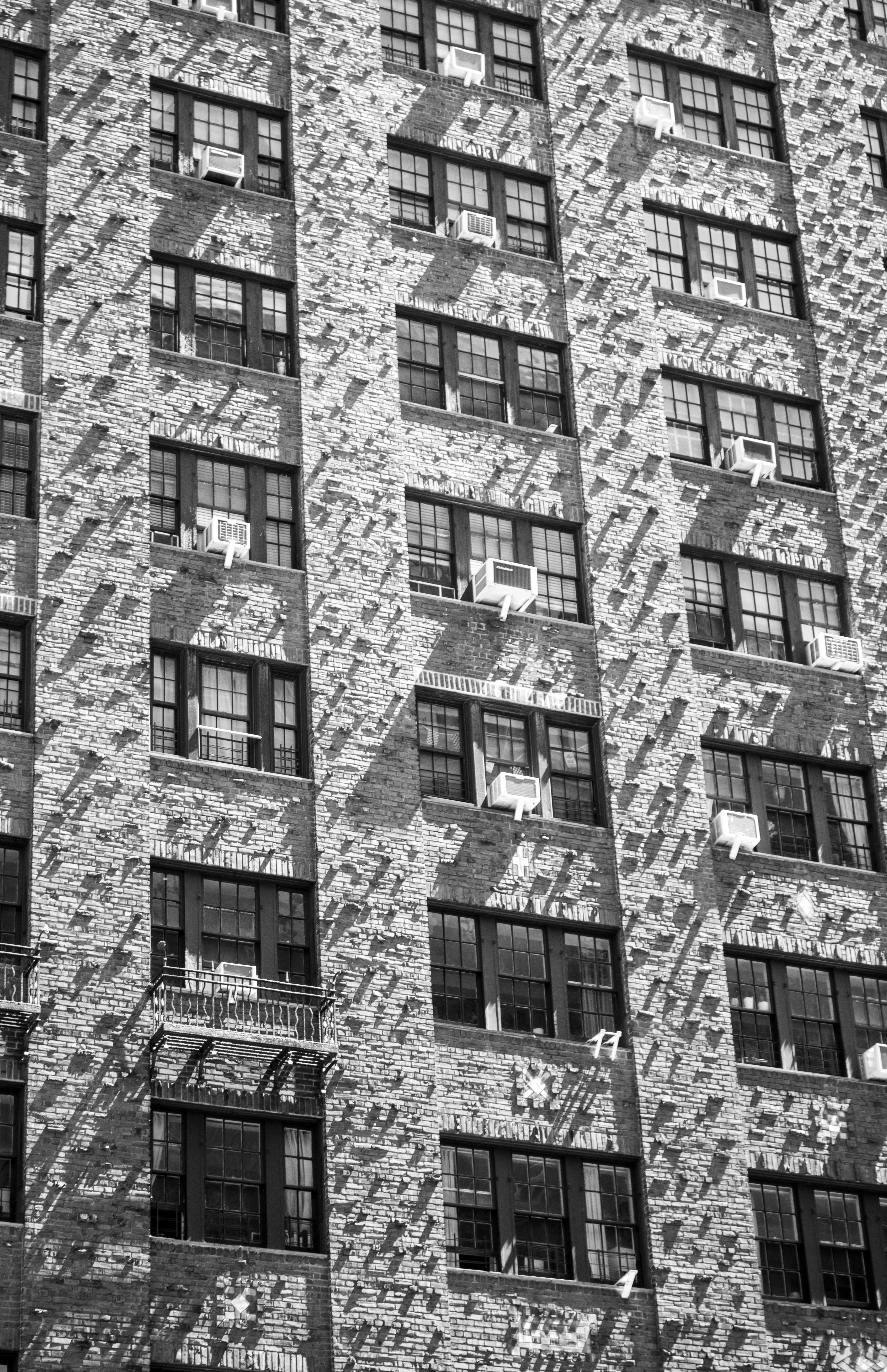 A unique textured wall of a residential building I observed in Upper West Side of Manhattan
