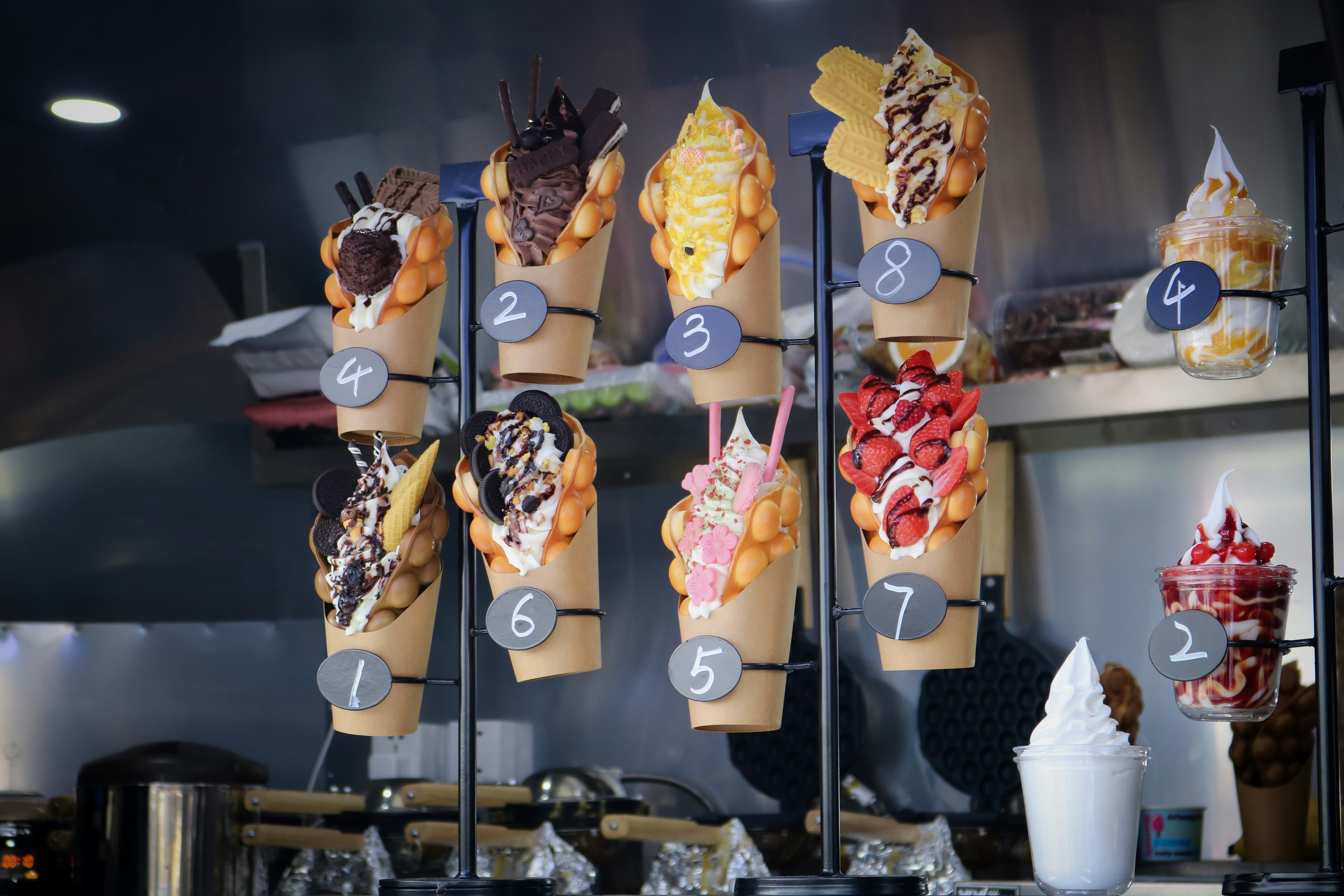 A display of different types of ice cream photo – Free Tralee Image on ...