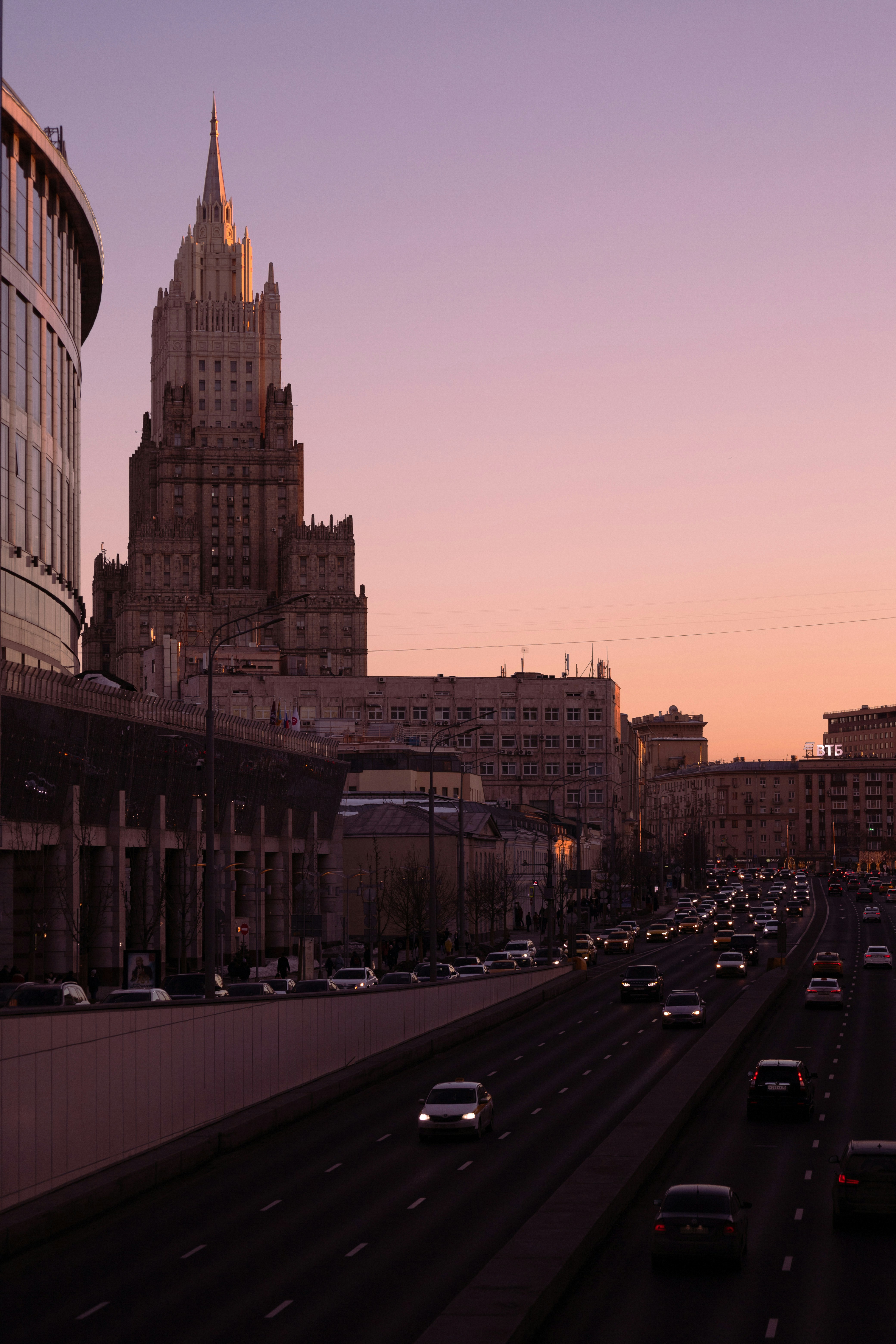 Twilight Spire Over a Velvet Sunset Boulevard