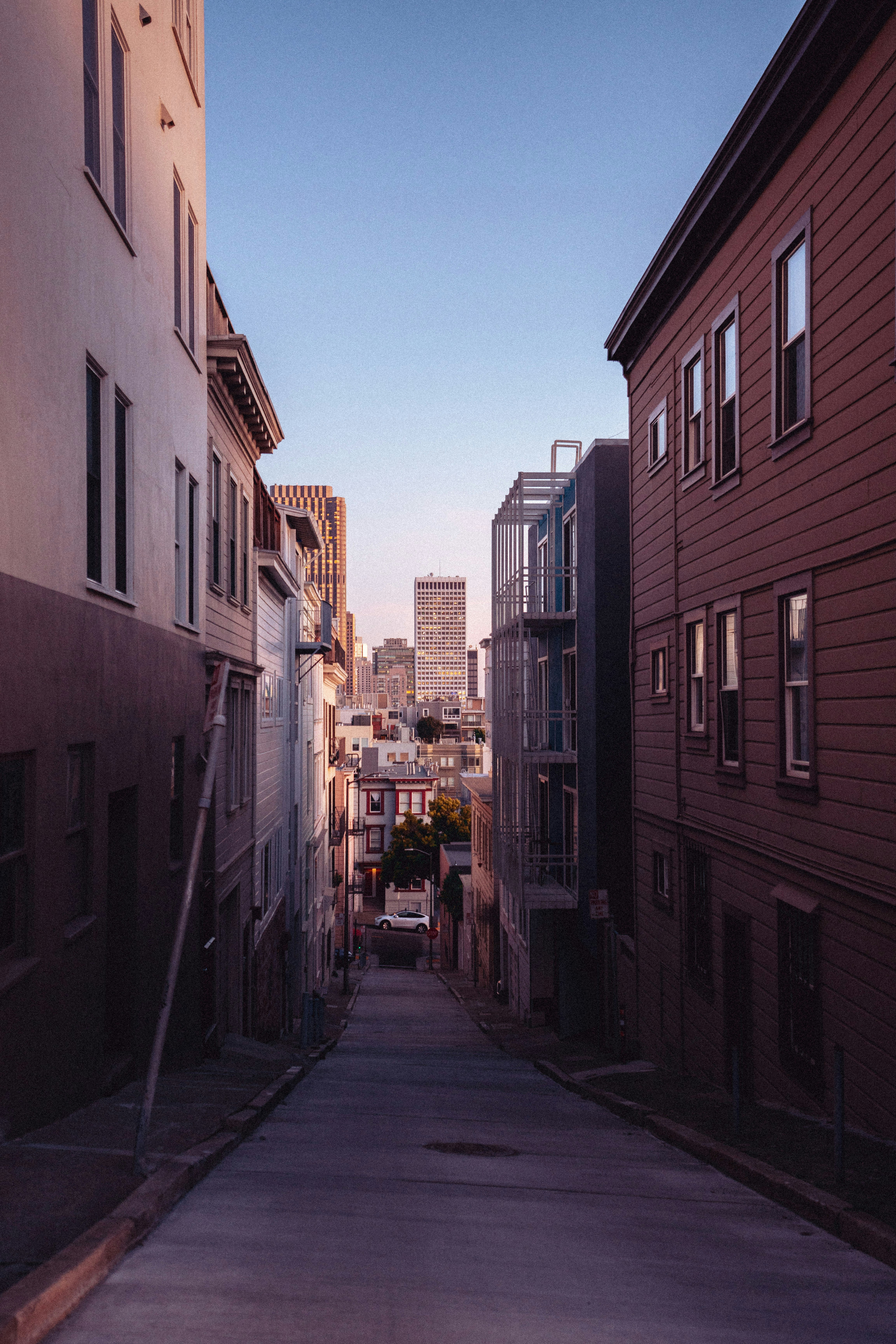 streets of san Francisco during the golden hour
