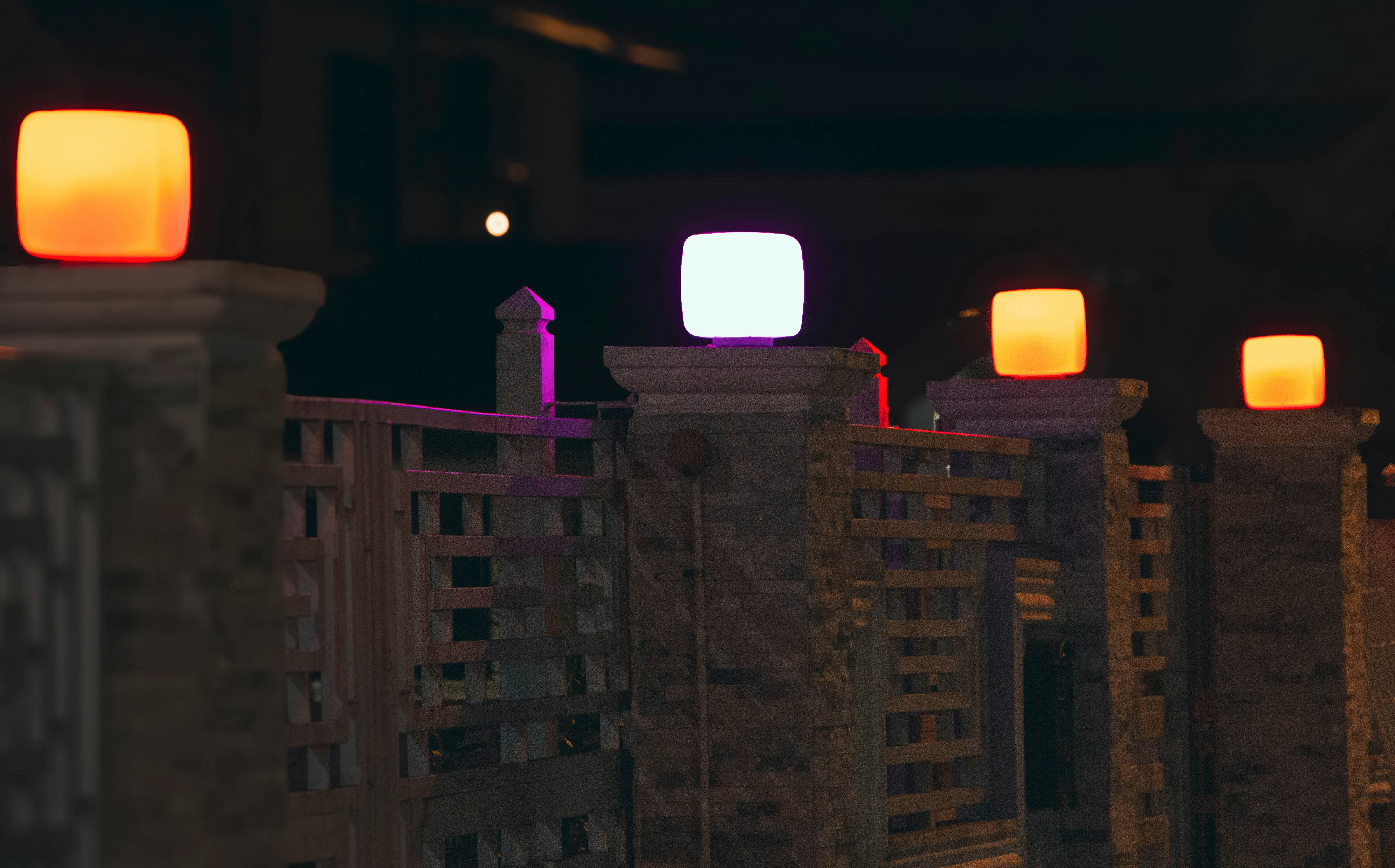 Lantern Chorus Along a Moonlit Balcony