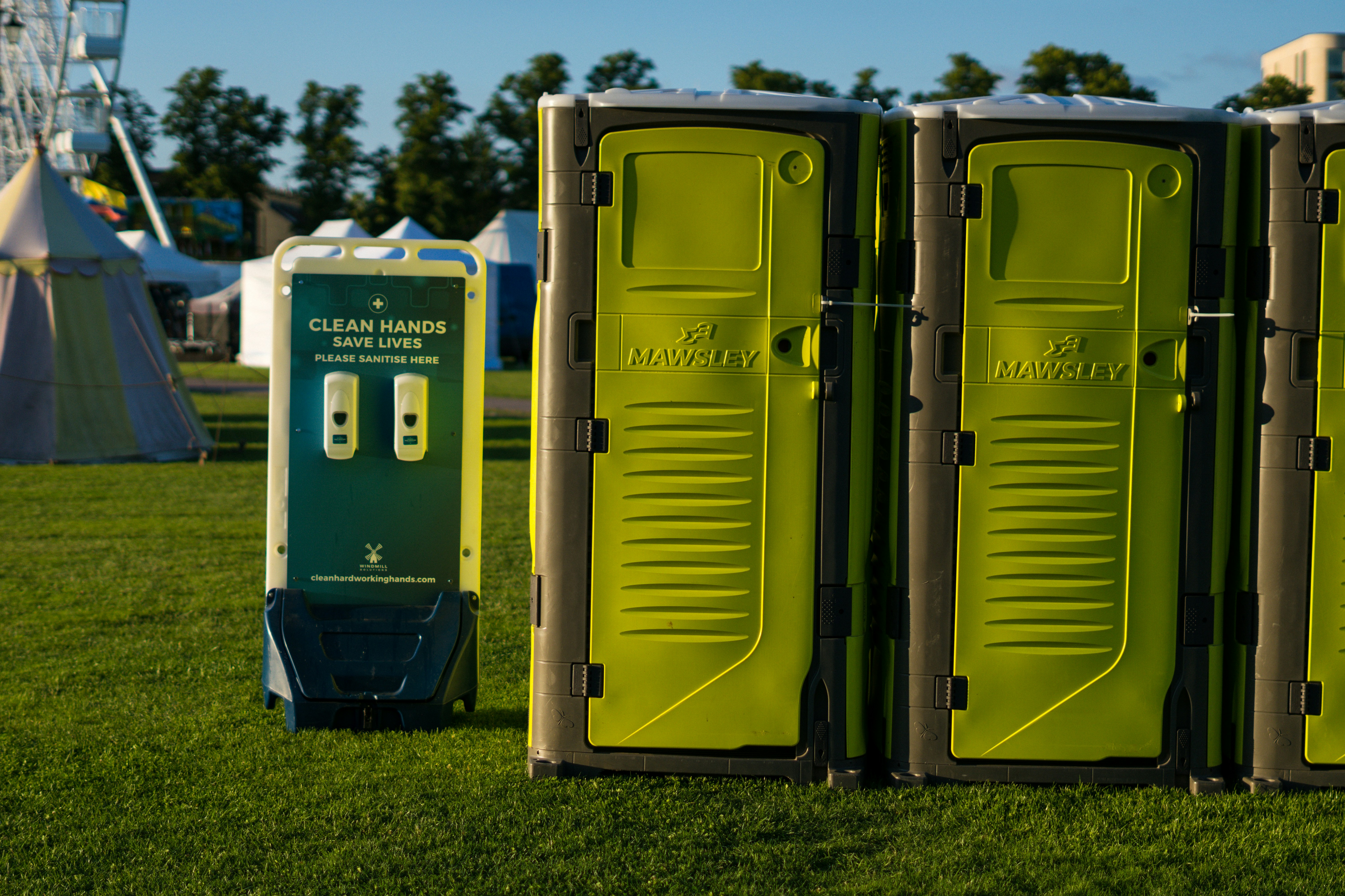 Festival Essentials: Porta-Potties at Sunset
