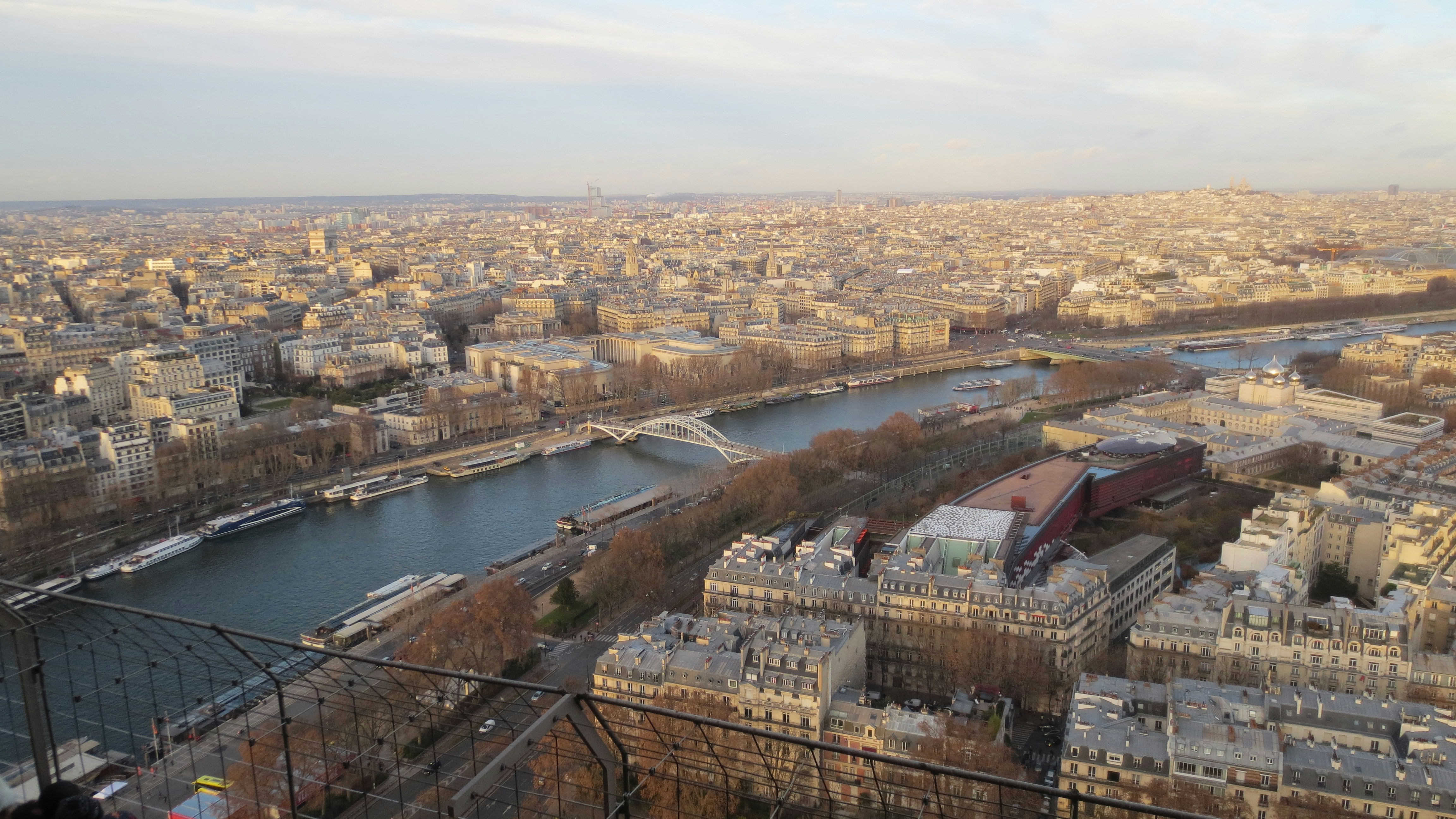 A view of the city of paris from the top of the eiffel tower photo ...