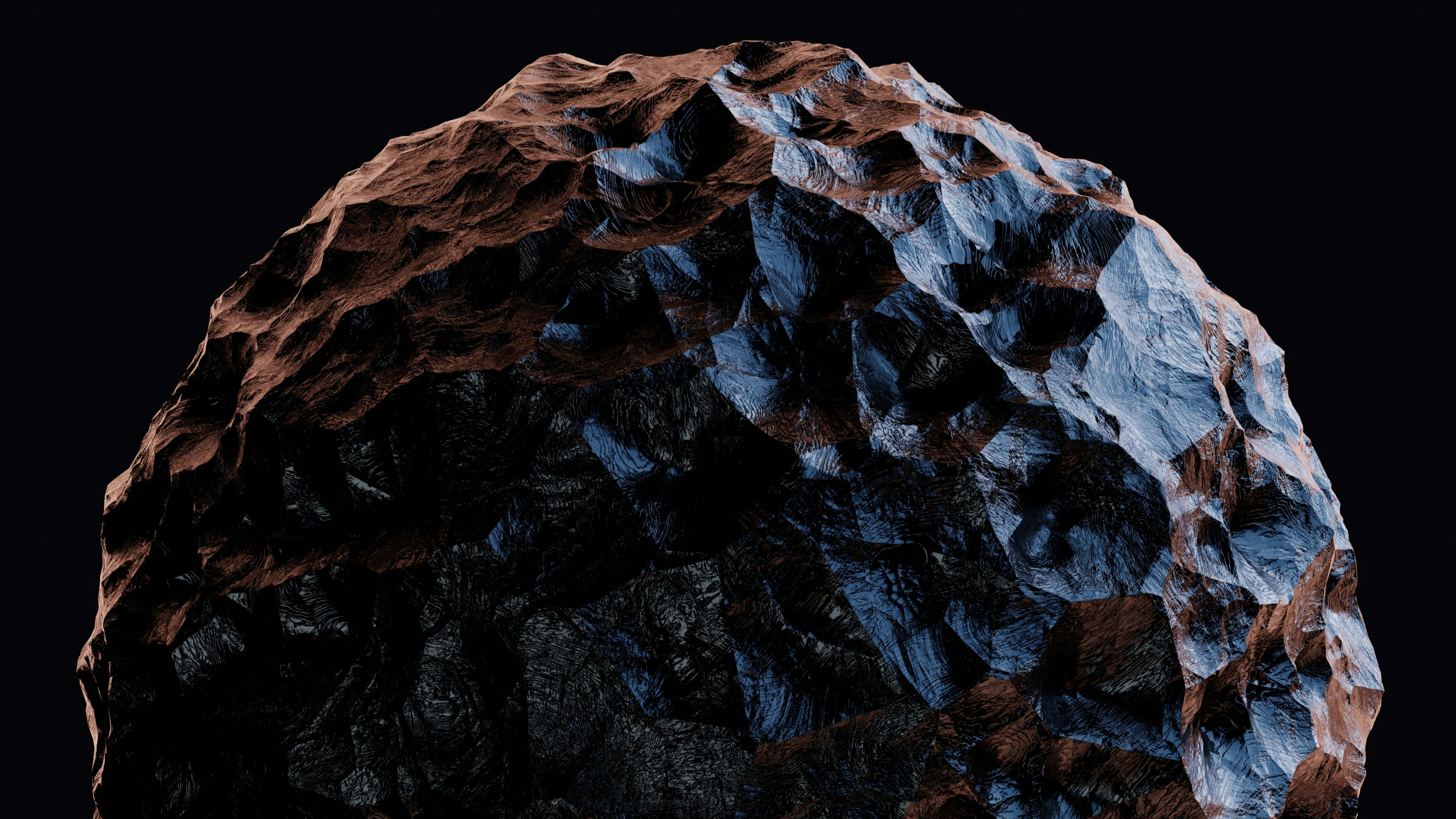 A large rock is shown against a black background photo – Free Rock ...