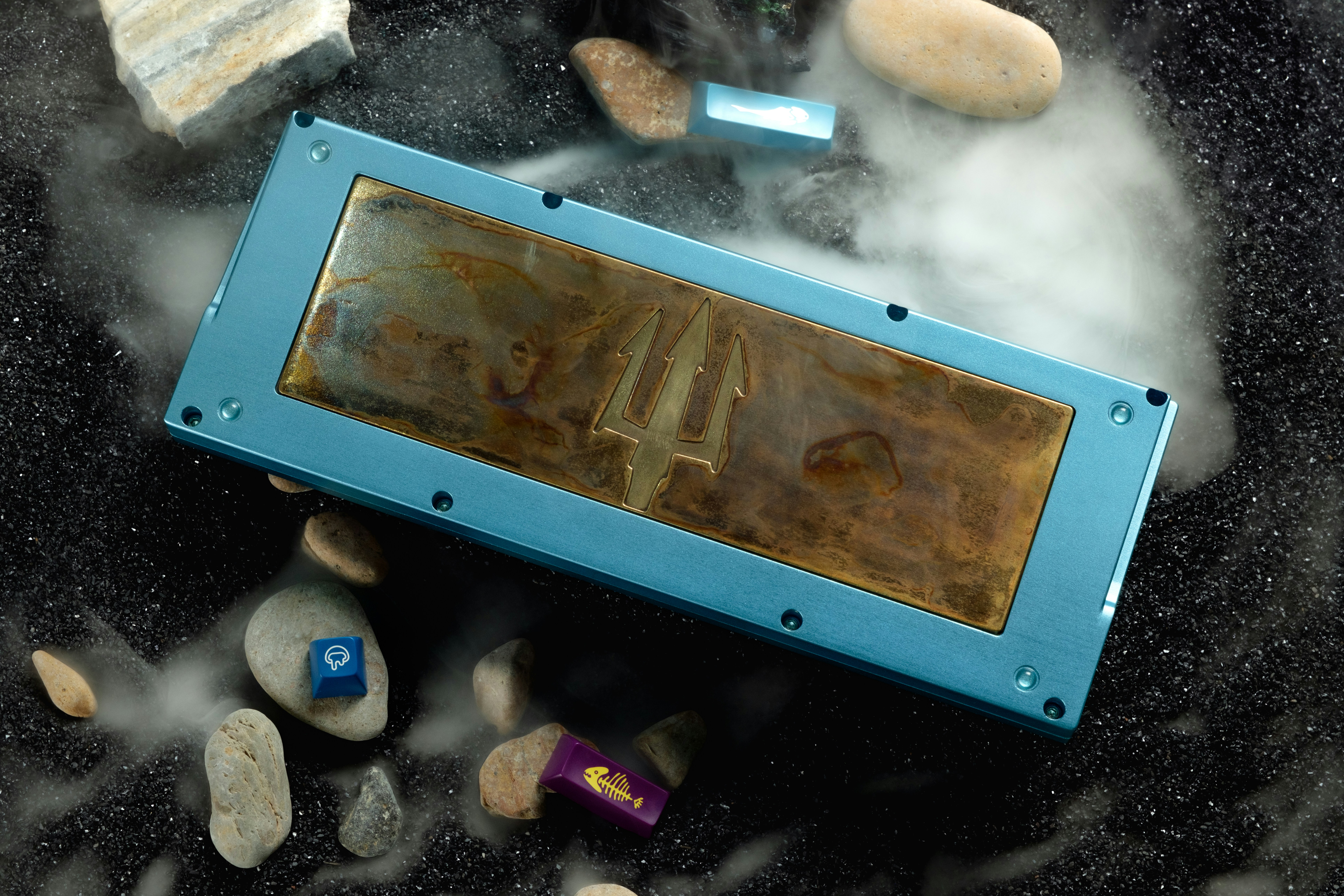 A close up of a device on a table with rocks photo – Free Keyboard ...