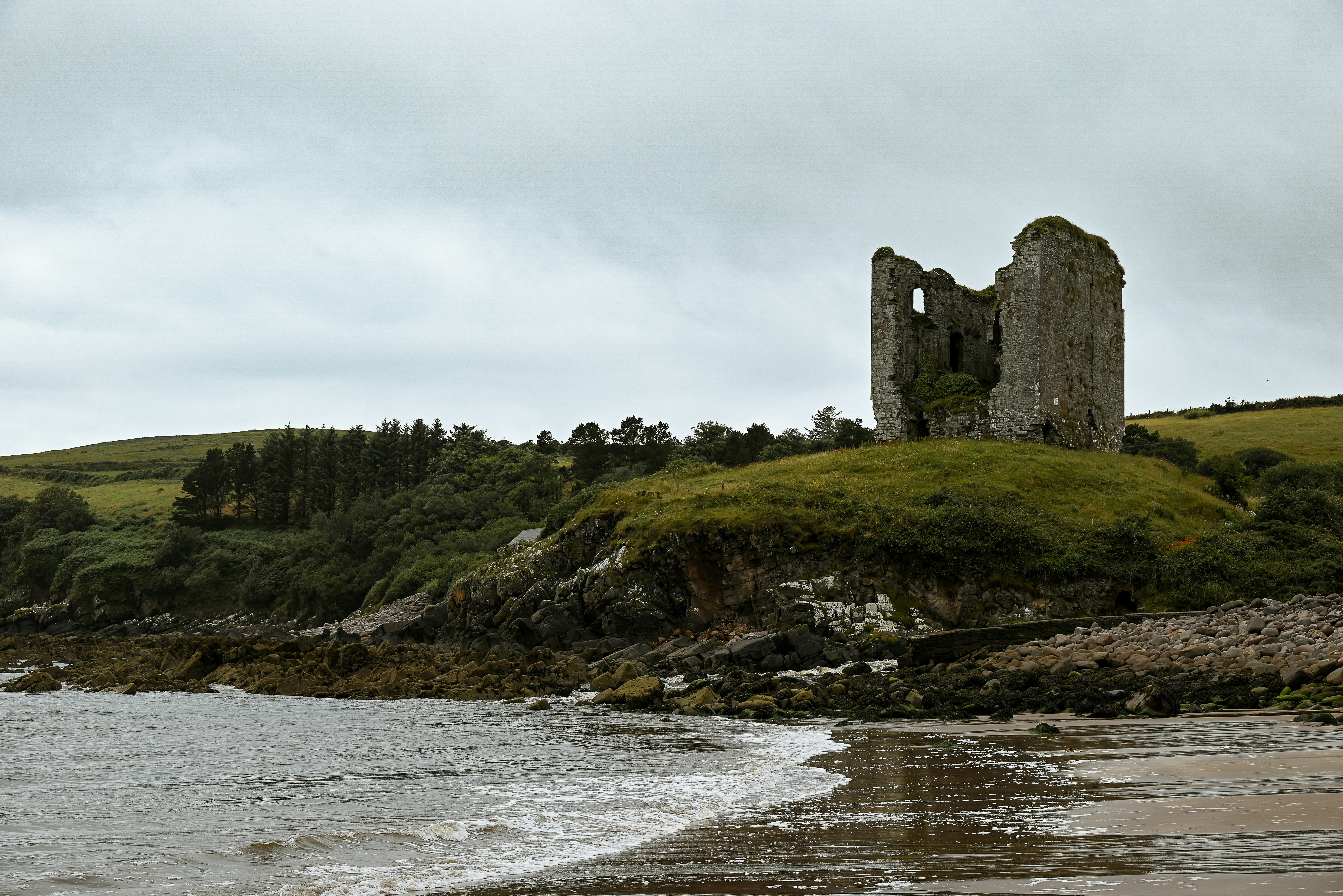 Weathered Keep at the Edge: A Coastline Ruin Above the Quiet Shore
