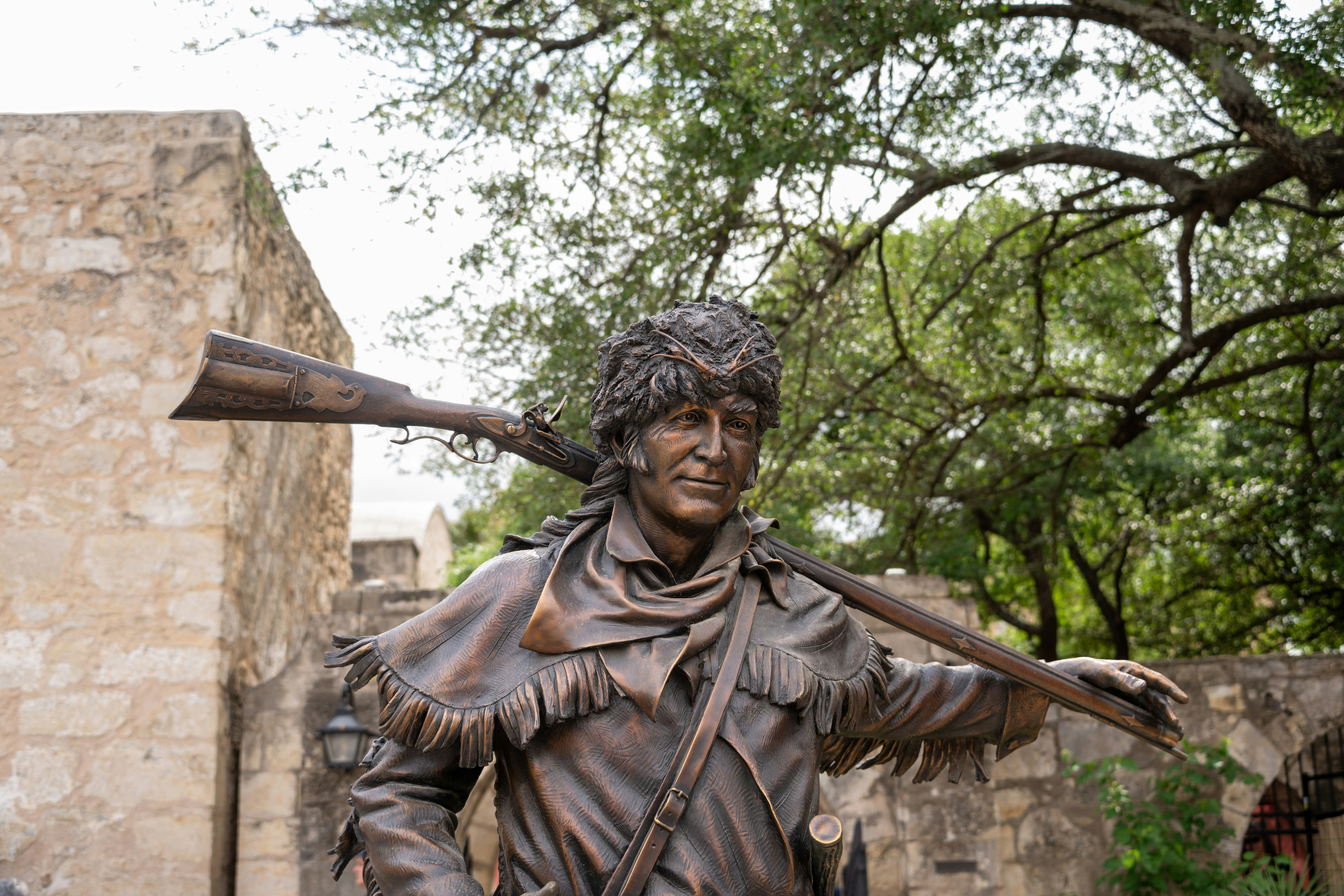 Bronze Sentinel Before the Alamo