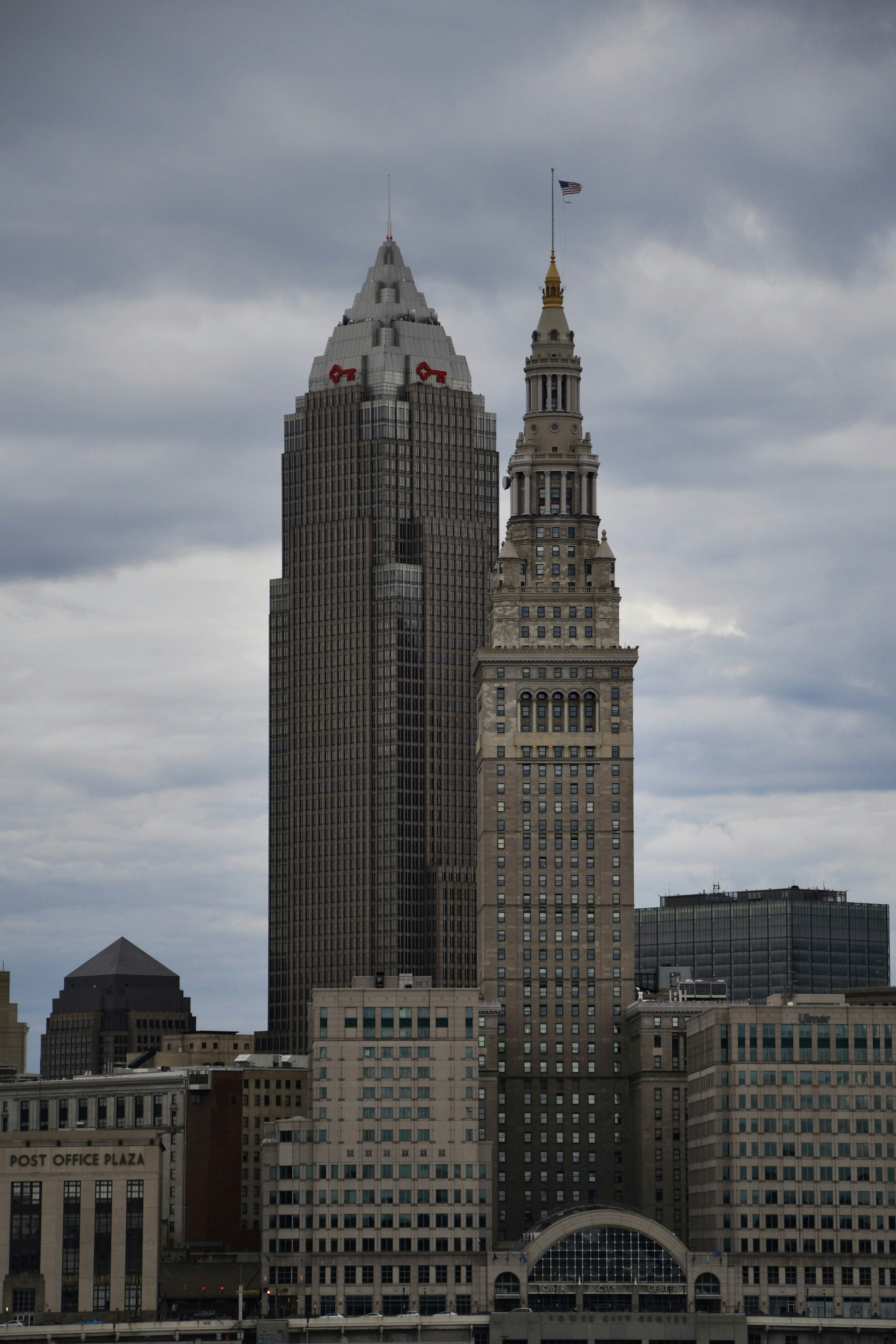 Rising Sentinels: A Cloudy Downtown Duet