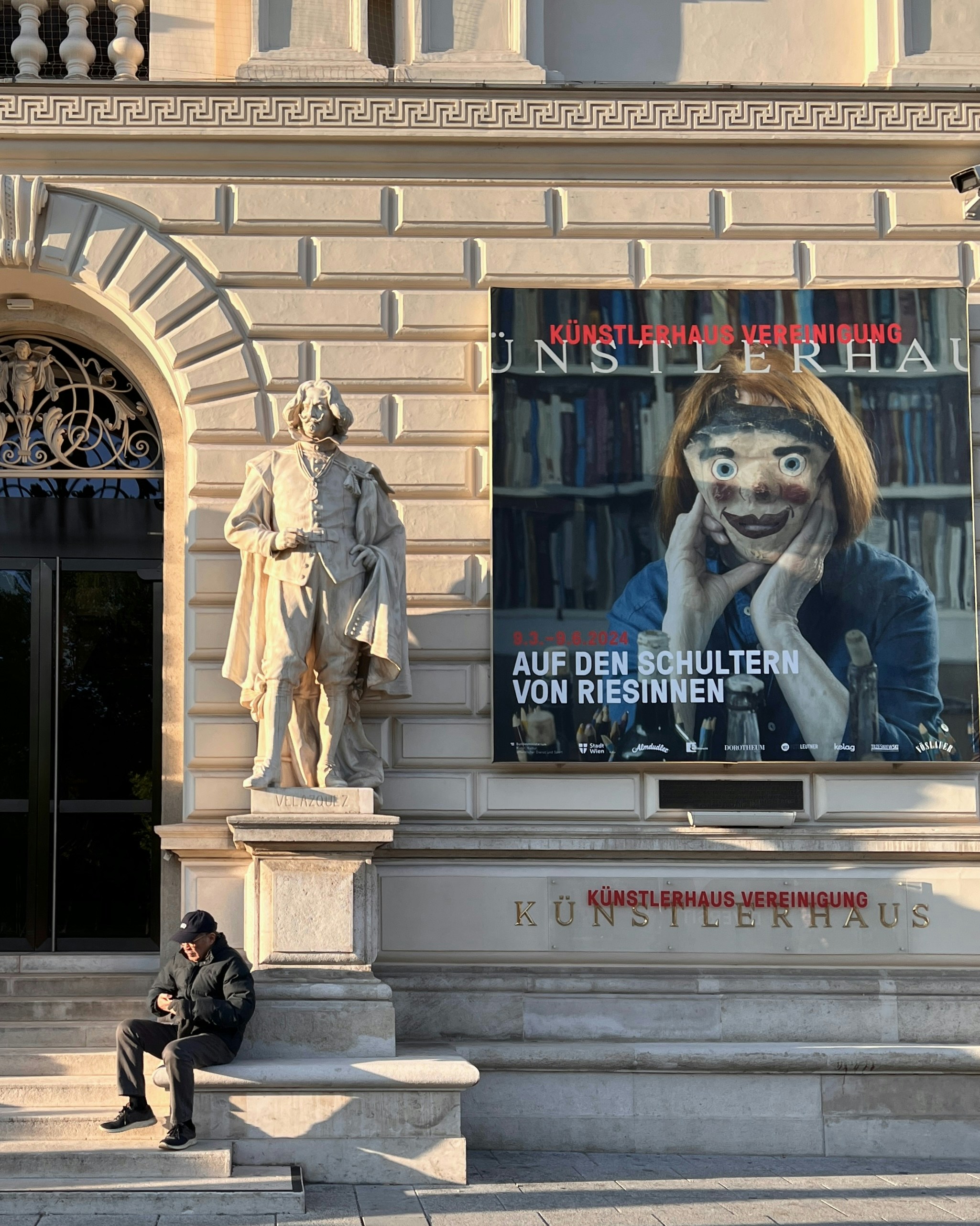 Portrait in Stone: A Painted Gaze by Künstlerhaus