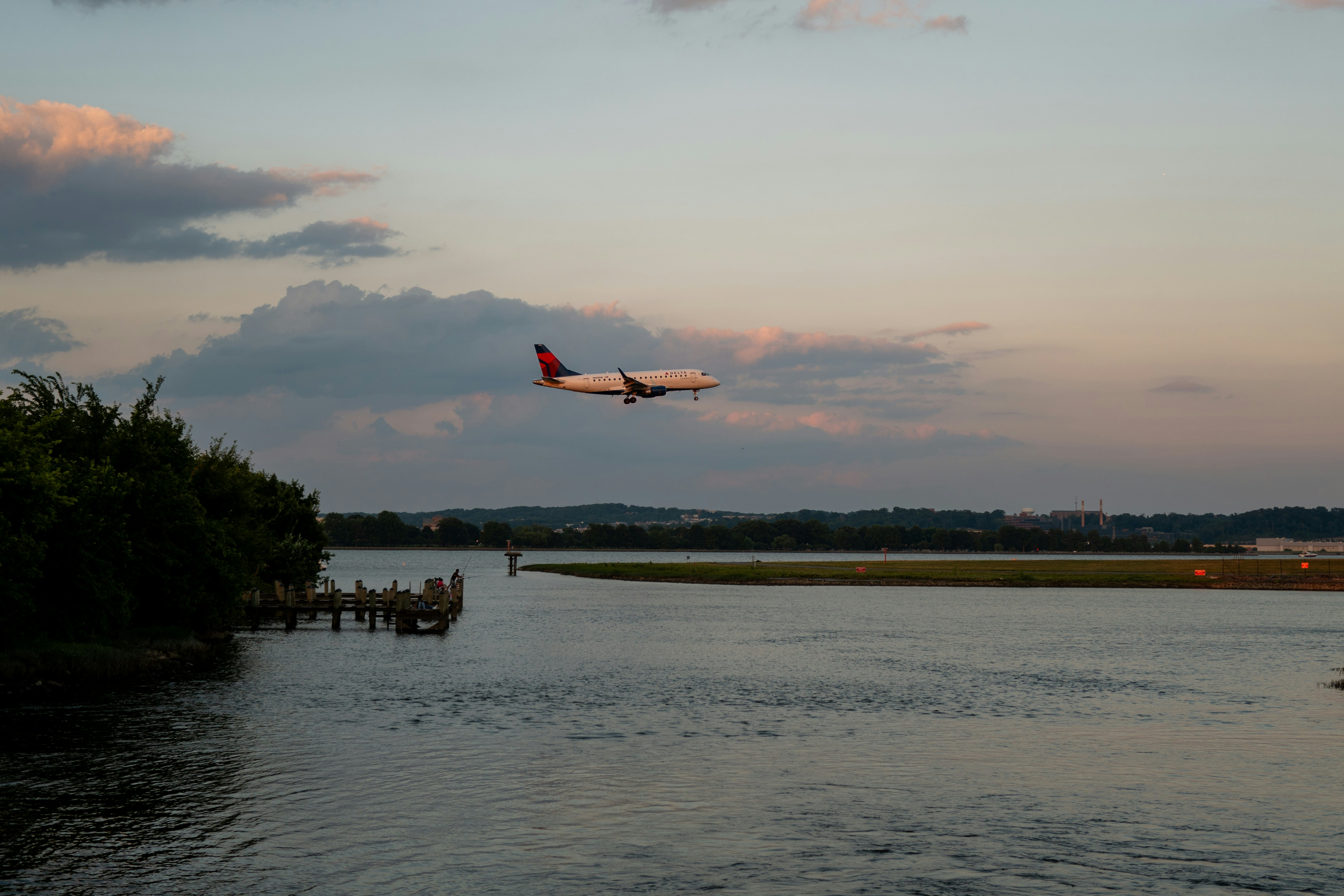 Evening Approach over a Calm Estuary