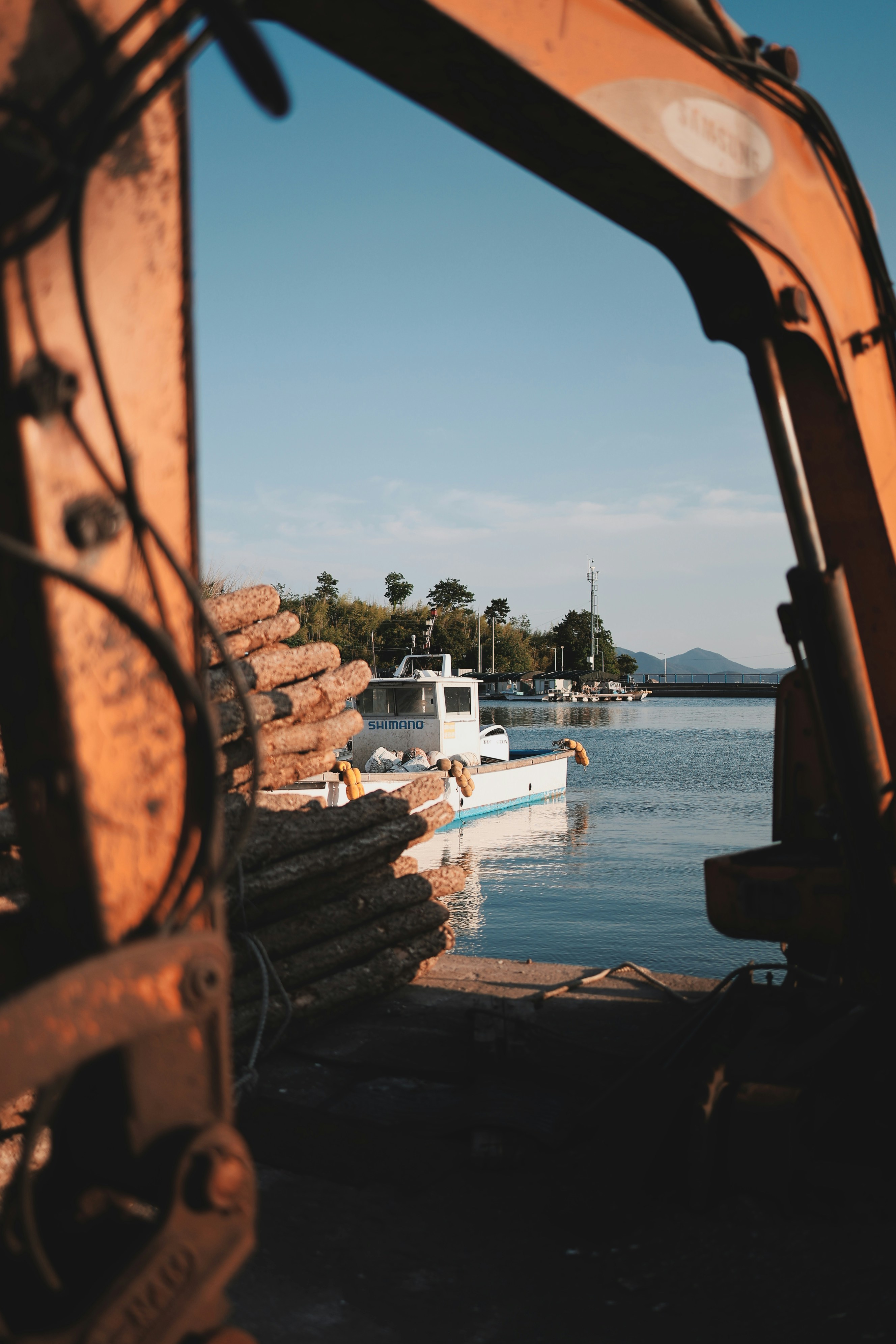 Framed Serenity: A Harbor's Quiet Embrace