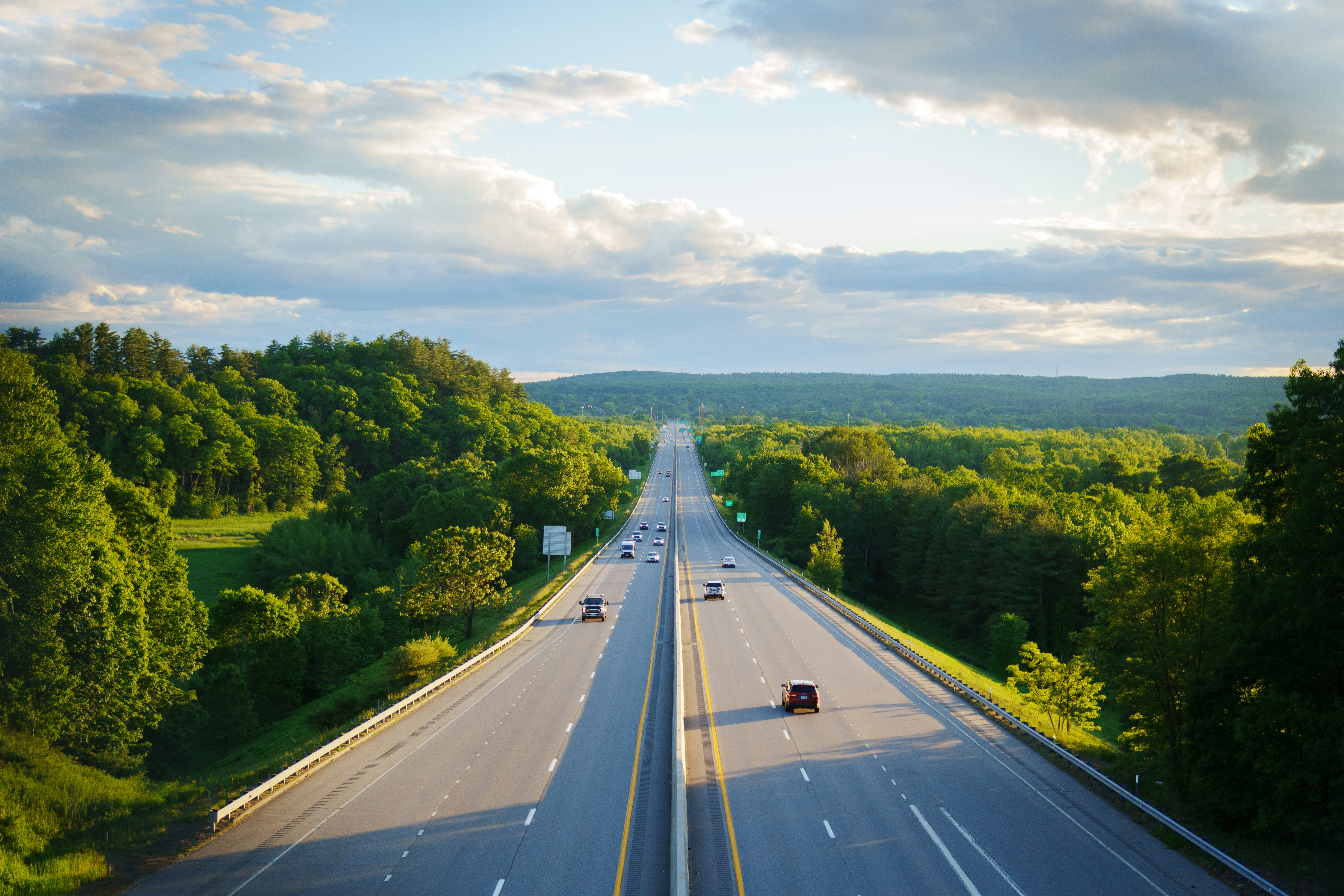 An aerial view of a highway in the country photo – Free Road Image on ...