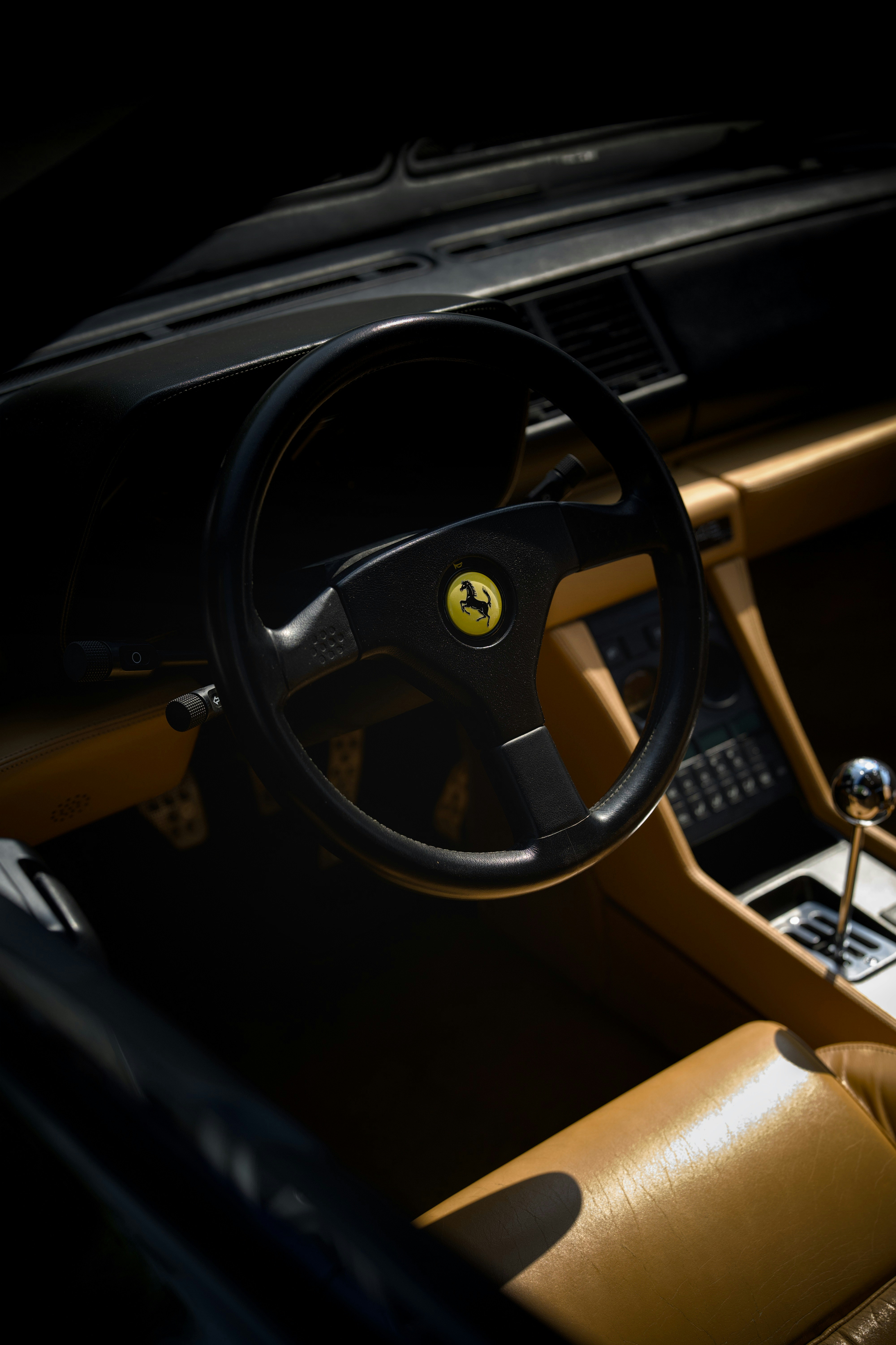 The interior of a car with a steering wheel photo – Free Interior Image ...