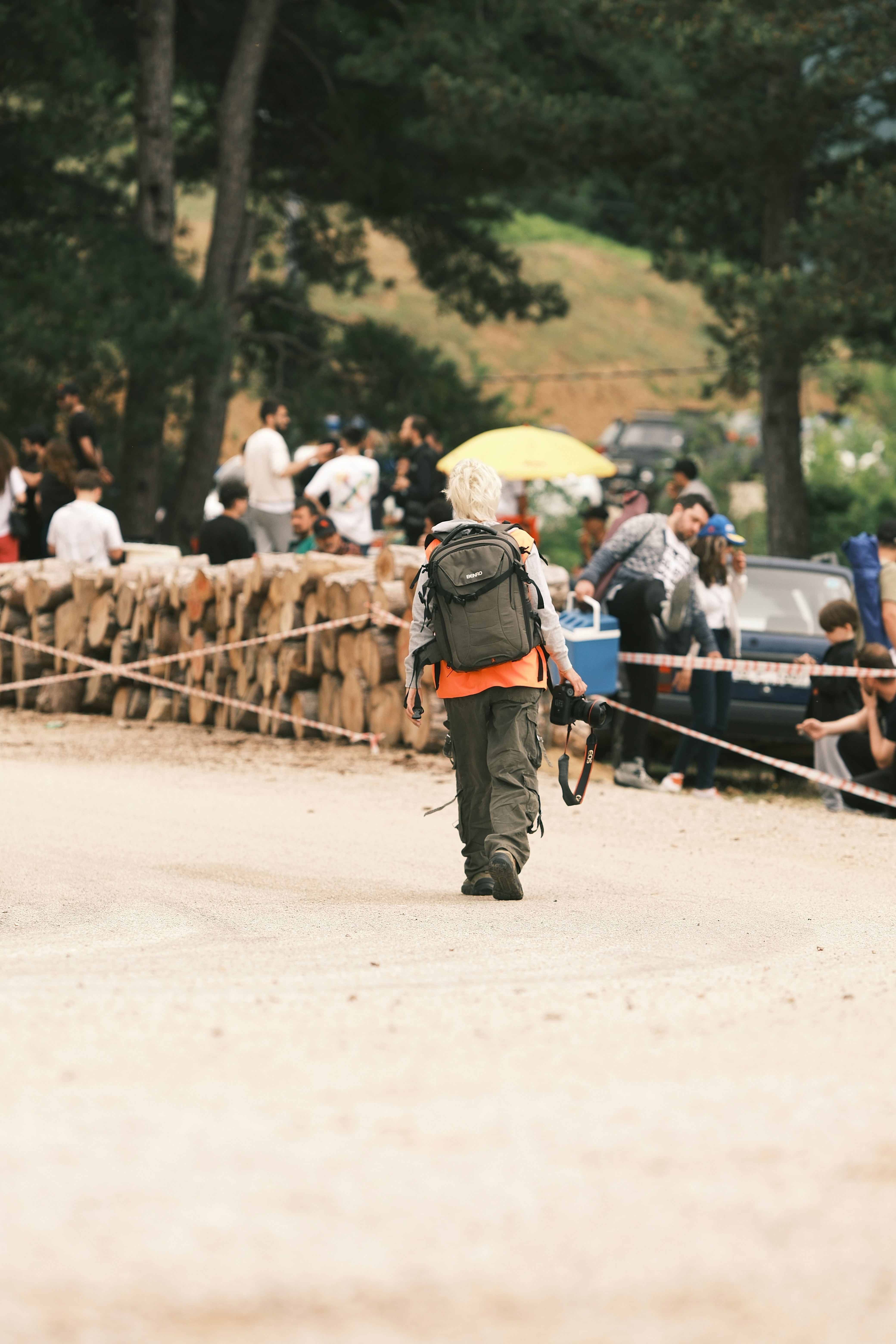 Backpacker at the Gathered Line: A Moment of Transition