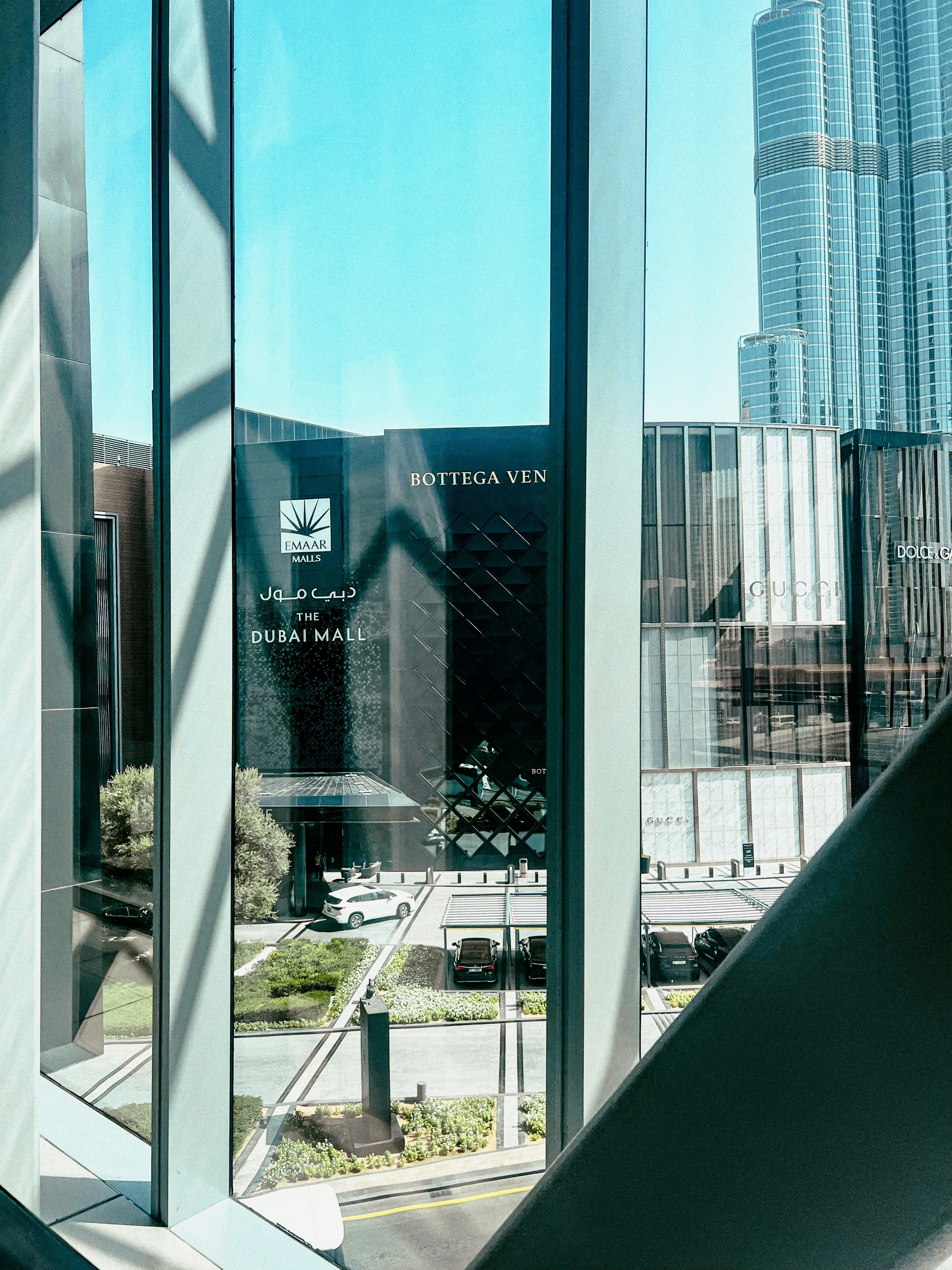 Glass Facades and Sunset Commerce at Dubai Mall Vision