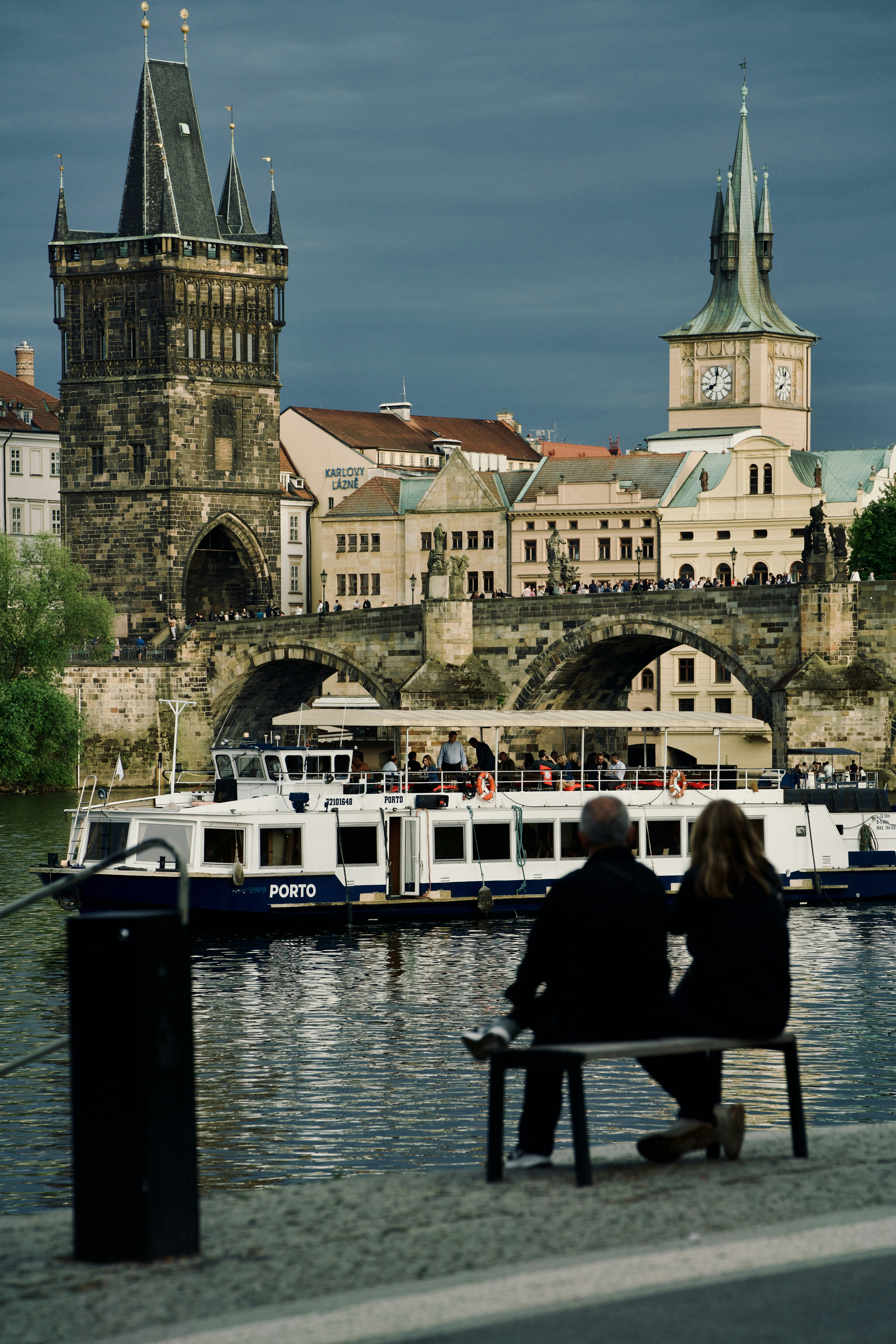 Guardians of the Vltava: Charles Bridge under Prague Afternoon Light