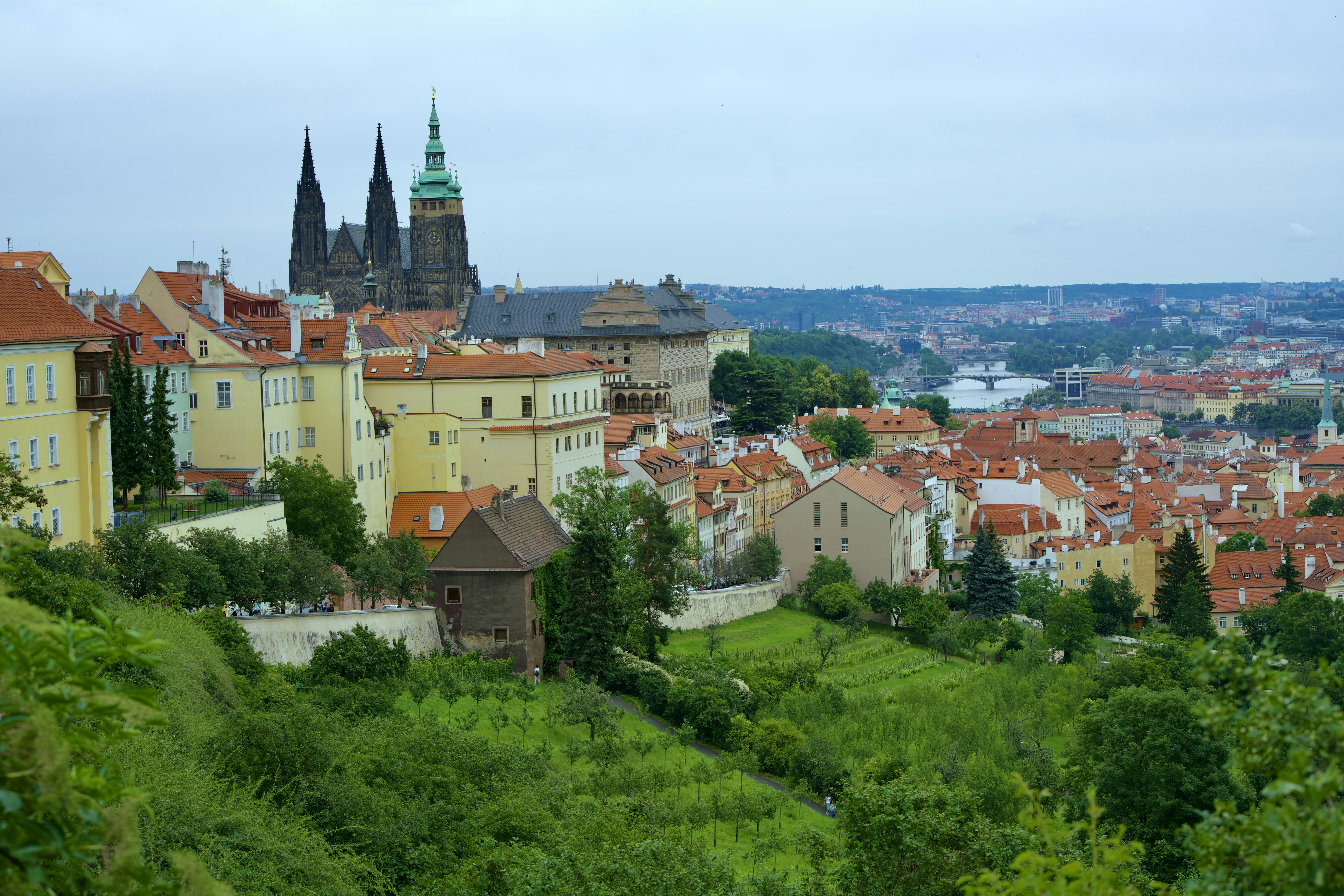 Prague from the hill top